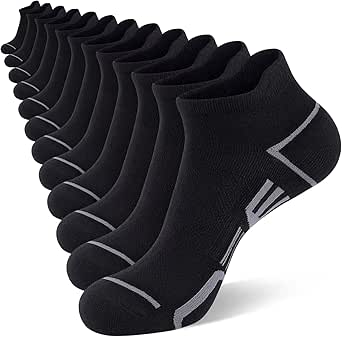 Amazon.com: shnn 12 pares de calcetines de tobillo para hombre, ligeros ...