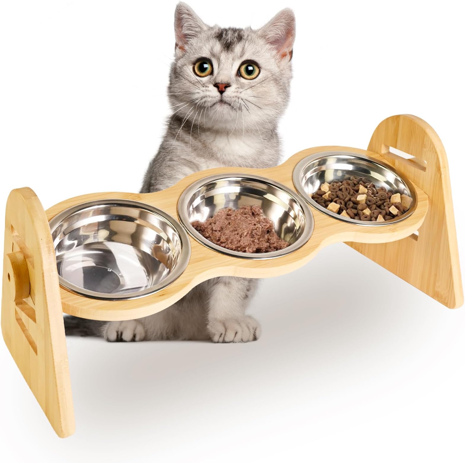 CHIVENIDO Futternapf Katze Hundenapf Erhöht 4 Höhen Hundenapf ...