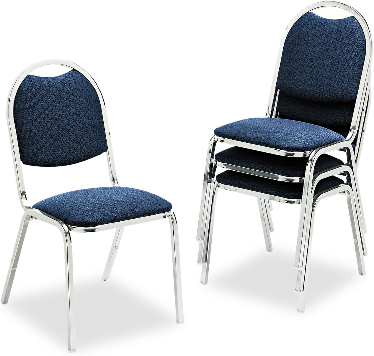 Amazon.com: HON Deluxe Stacking Chair, Rounded Back, 4 per Carton Blue ...