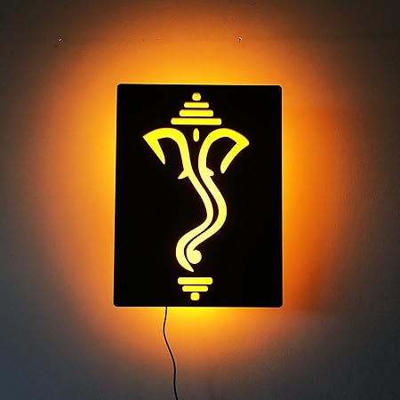 Lord Ganesha 3D Wall Art Design LED Back Decorative Wall Light ...