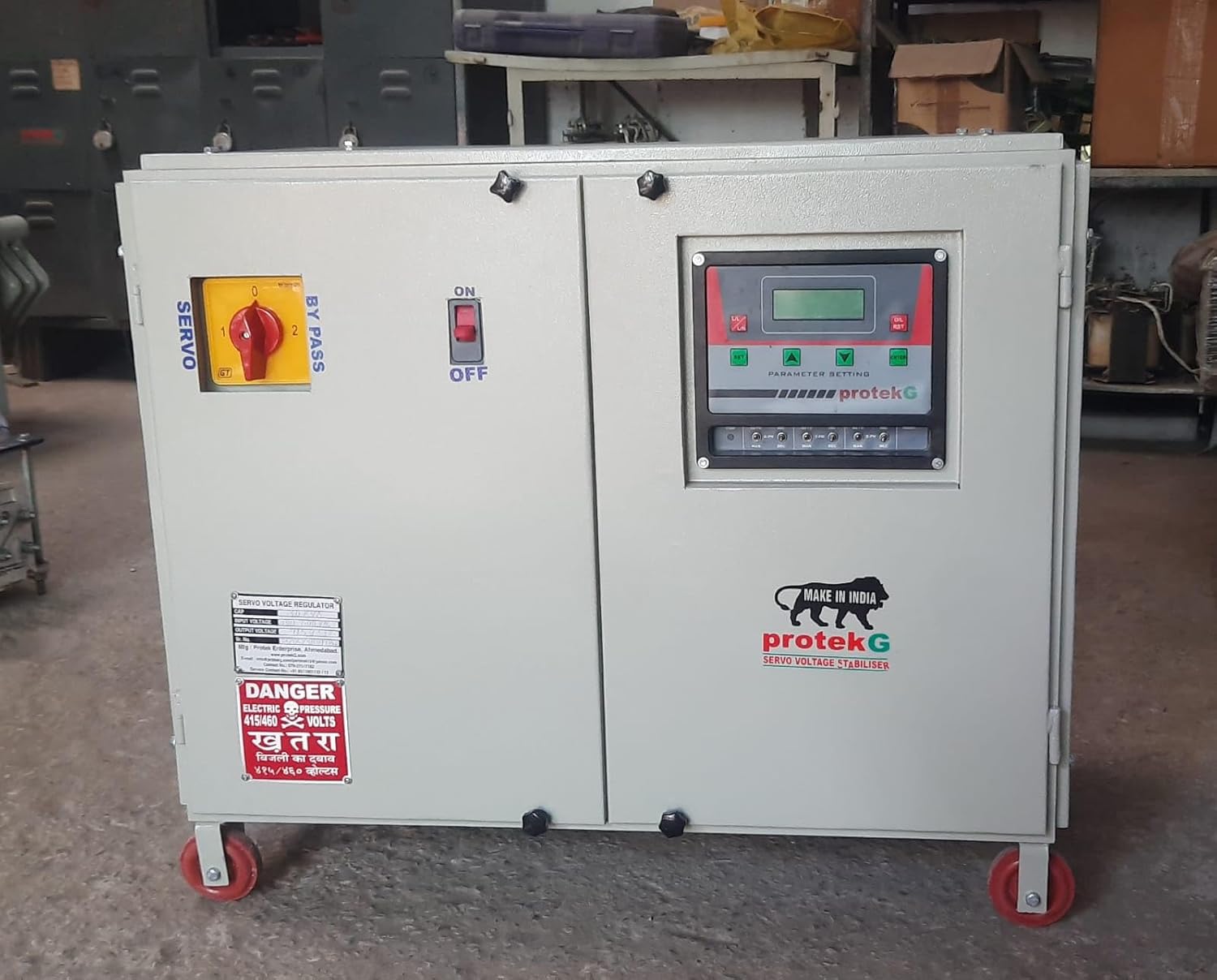 protekG 15 kVA Air Cooled Servo Voltage Stabilizer (Input 340-480 Volts ...