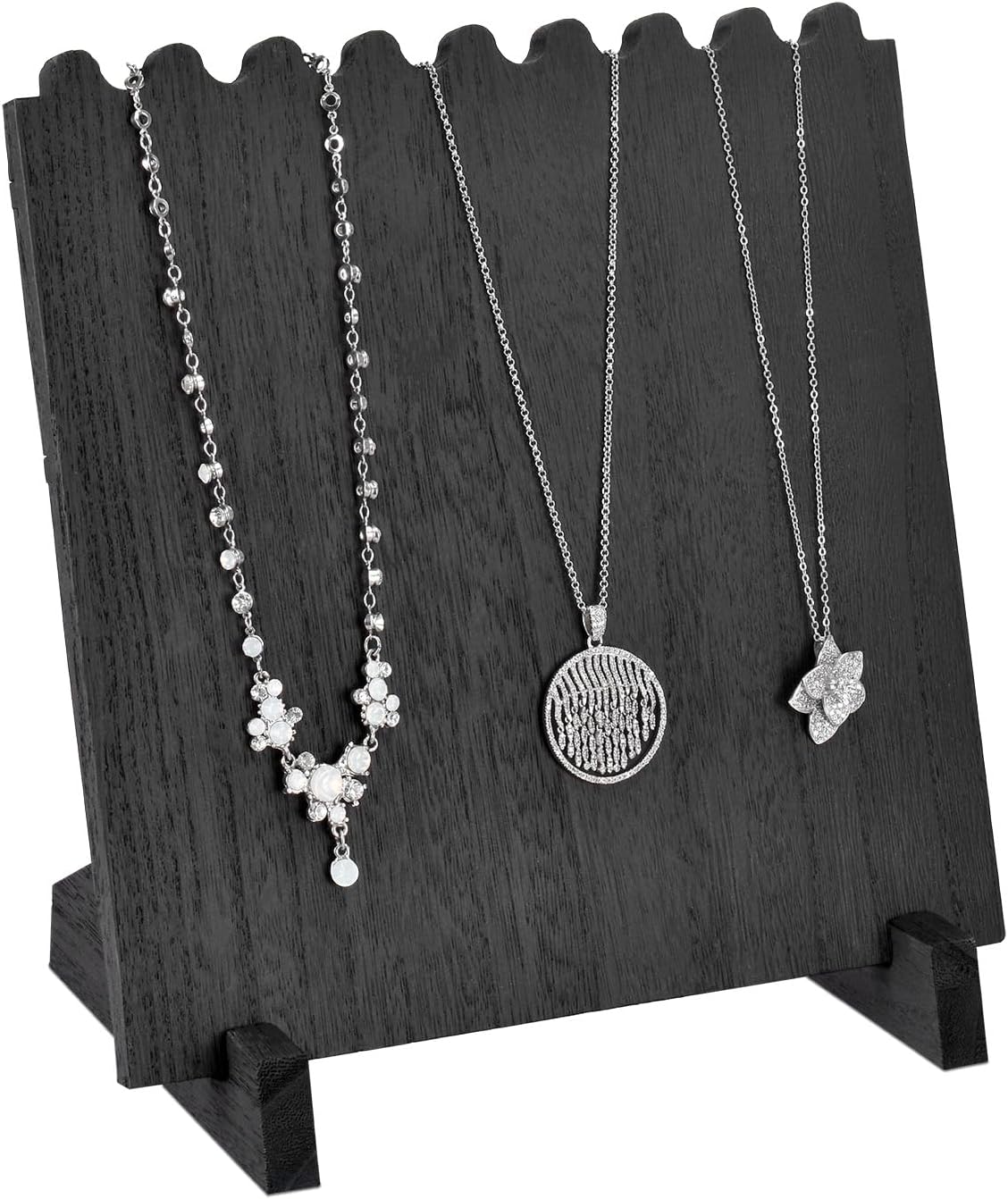 Amazon.com: MyGift Gray Wood Necklace Holder Stand, Adjustable Length ...