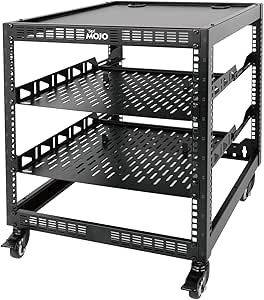 Tecmojo 12U Open Frame Network Rack, 19" Compatible, Floor Standing and Wall Mountable, with 2x ...