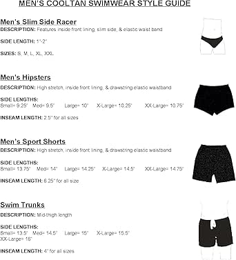 COOLTAN Men's Sun Through Trunks Shorts Swimsuit Summer Nights (Medium ...