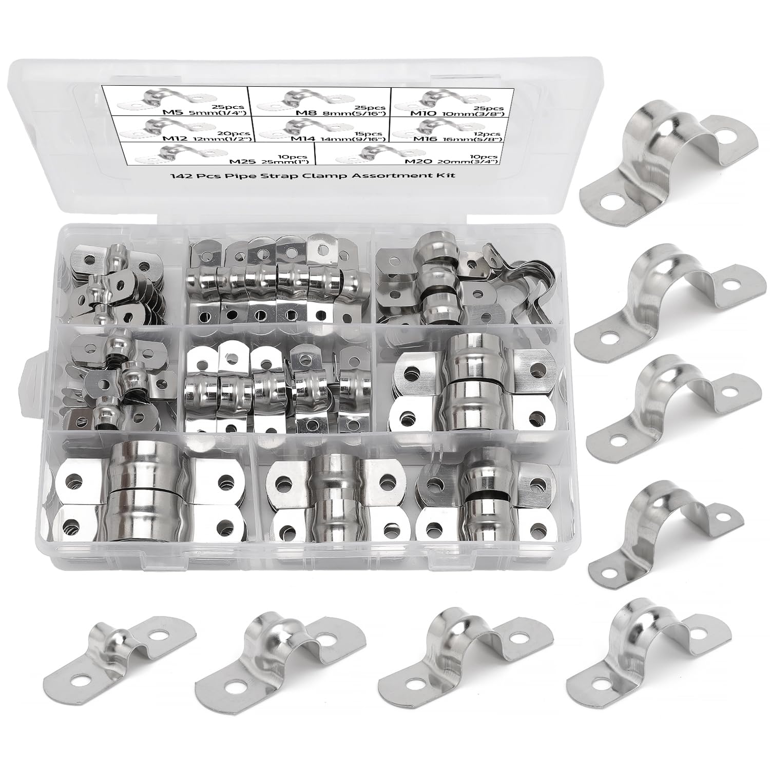 1/2 Conduit Clamp HARFINGTON 30pcs 1/2 Inch 12mm Conduit Clamps, M12 U ...
