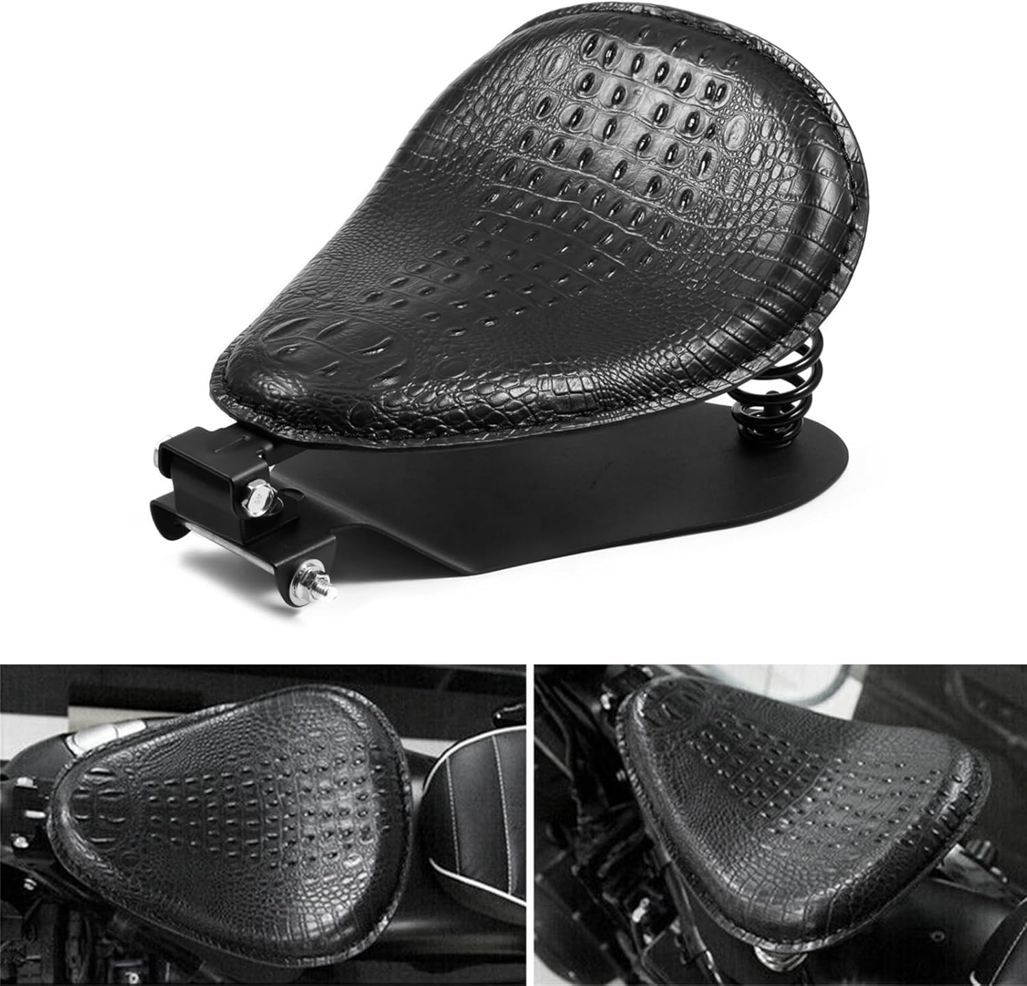 Amazon.com: Amazicha Bobber Seat Motorcycle Solo Seats 3" Springs Base ...