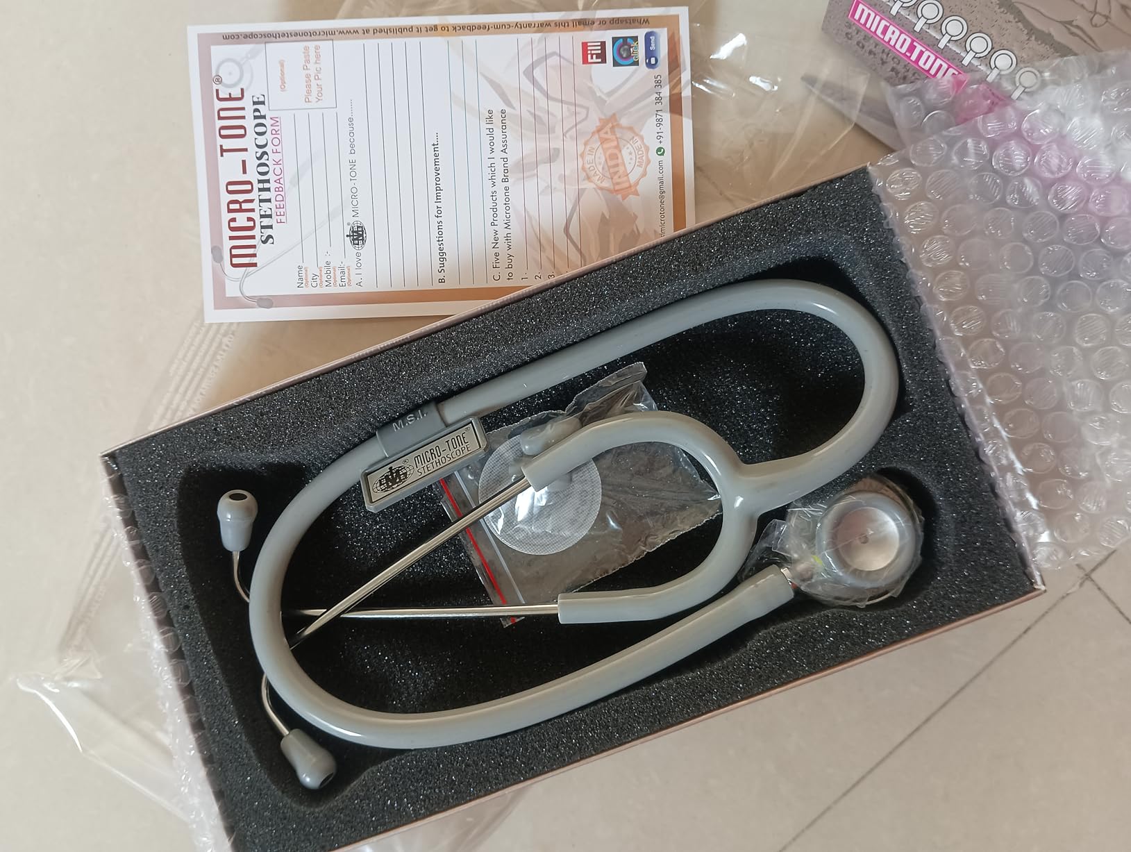 Micro Tone MSI Microtone Stethoscope (Grey) : Amazon.in: Industrial ...