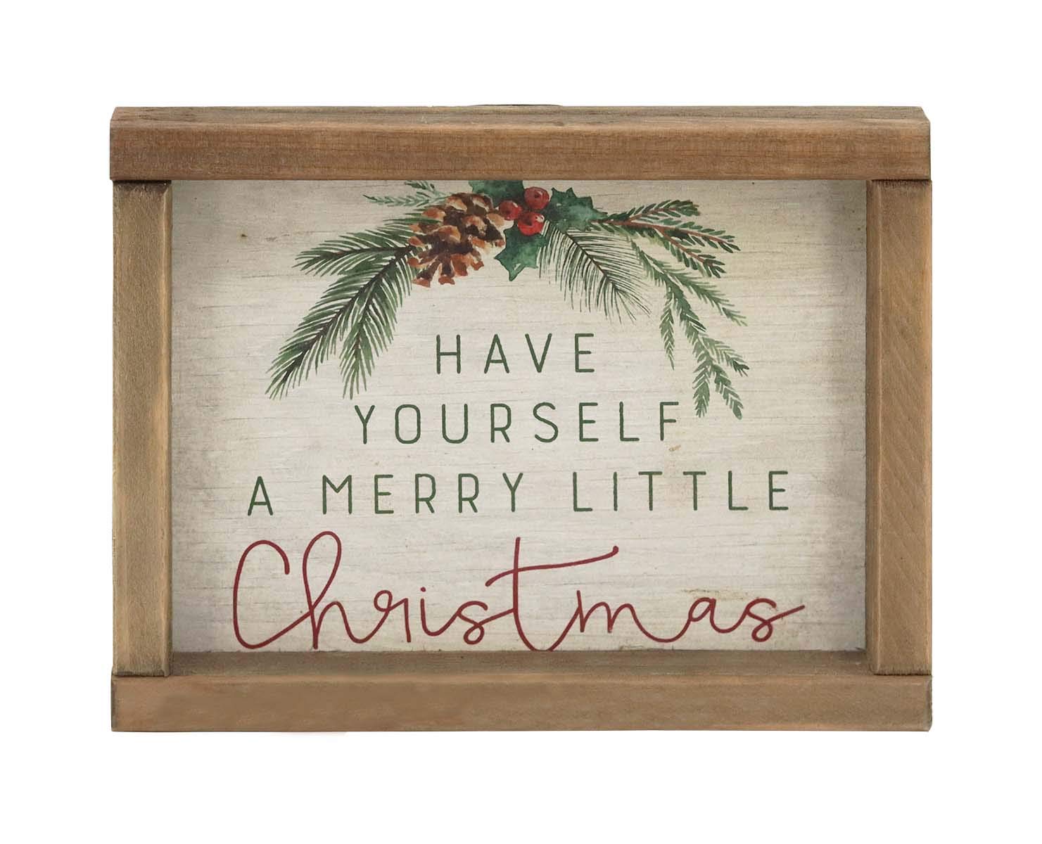 Amazon.com: Have Yourself a Merry Little Christmas Sign, Solid Wood ...