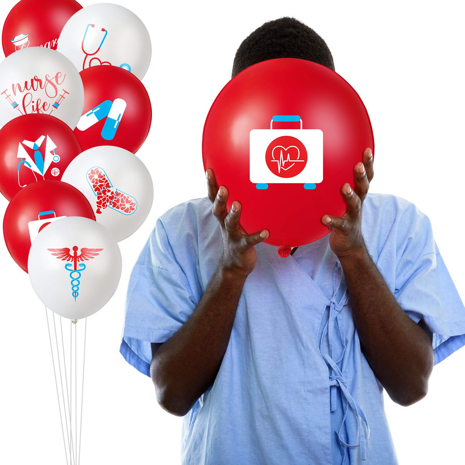 Snapklik.com : Skylety 48 Pieces Nurse Balloons 12 Inch Congrats ...