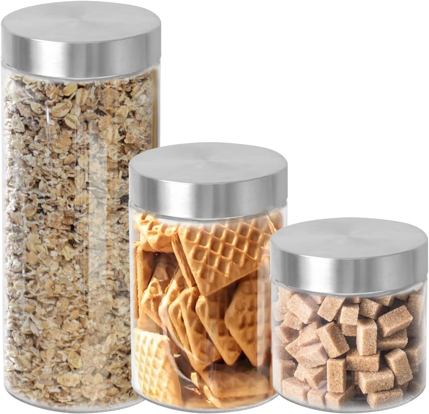 ARTREE 3 PCS Bocal en Verre avec Couvercle, Bocaux de Conservation avec ...