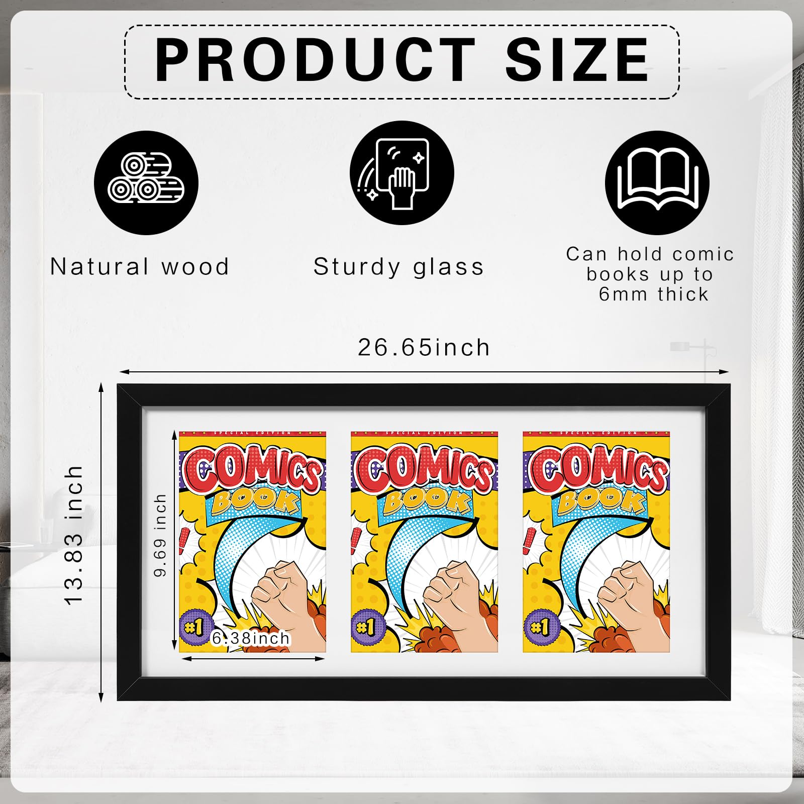 Snapklik.com : Soaoo Triple Comic Book Wall Frame