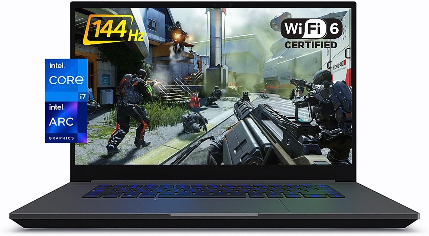 NUC Intel X15 Gaming Laptop, 15.6" FHD 144Hz Display, Intel Core i7-12700H, Intel Arc A730M ...