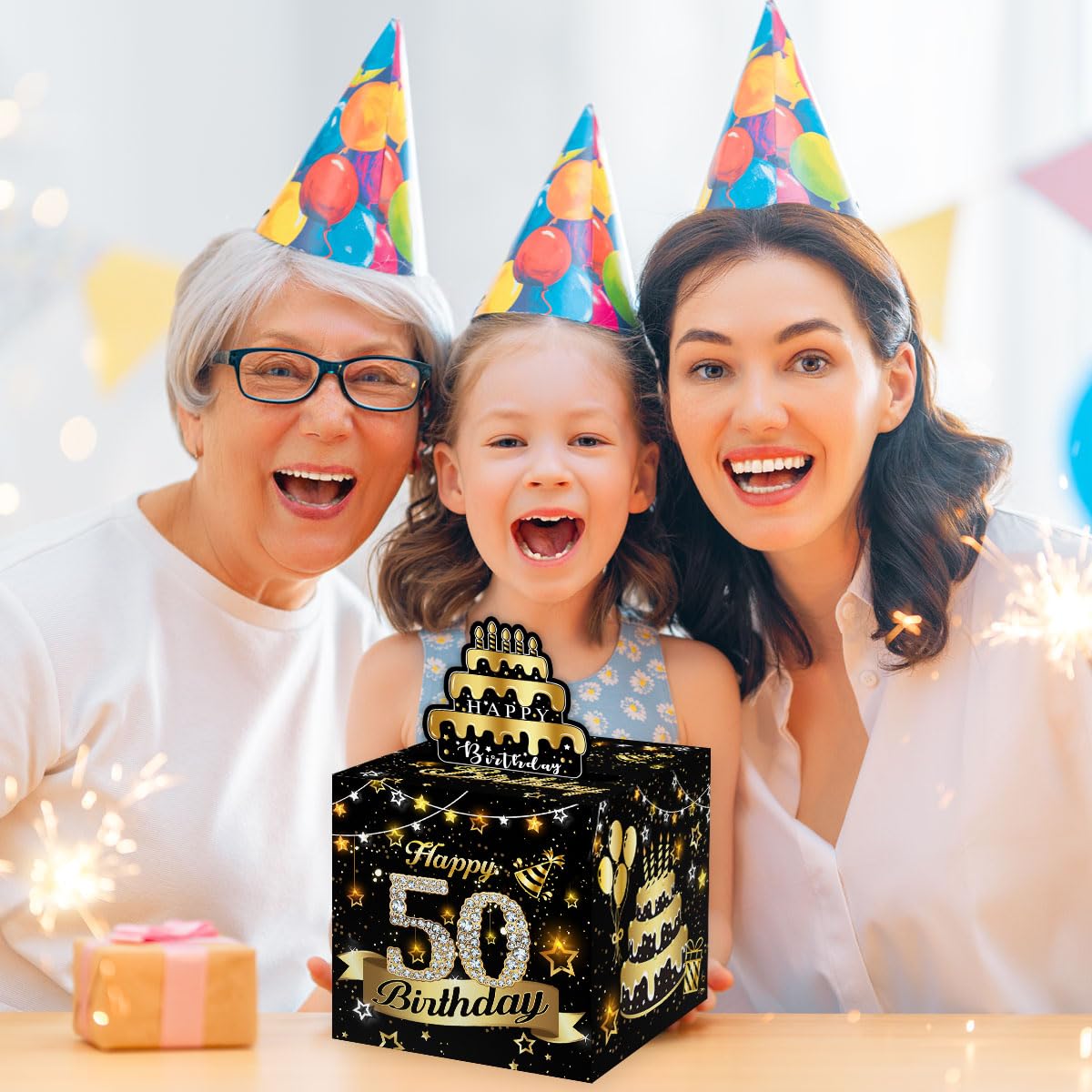 Snapklik.com : 50 Years Old Surprise Box Gift Box For Money Pull, Money ...