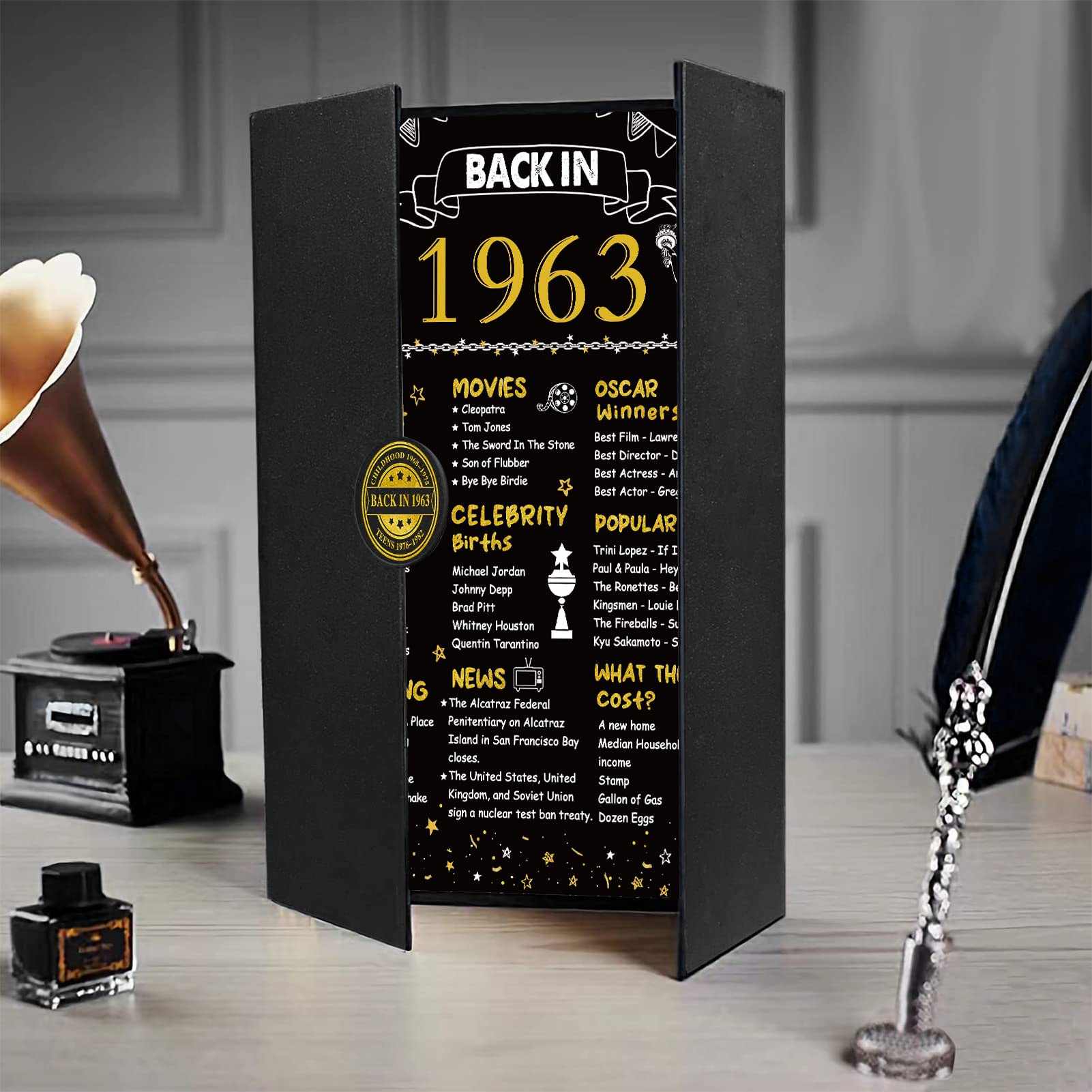 Snapklik.com : Black Gold 61st Birthday Anniversary Decorations Back In ...