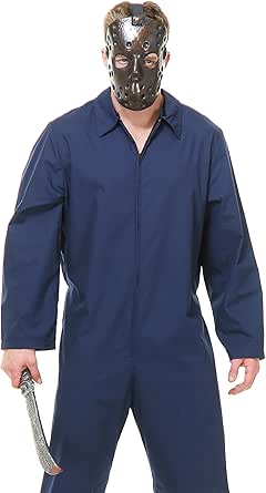 Amazon.com: Psycho Inmate Navy Adult Costume : Clothing, Shoes & Jewelry