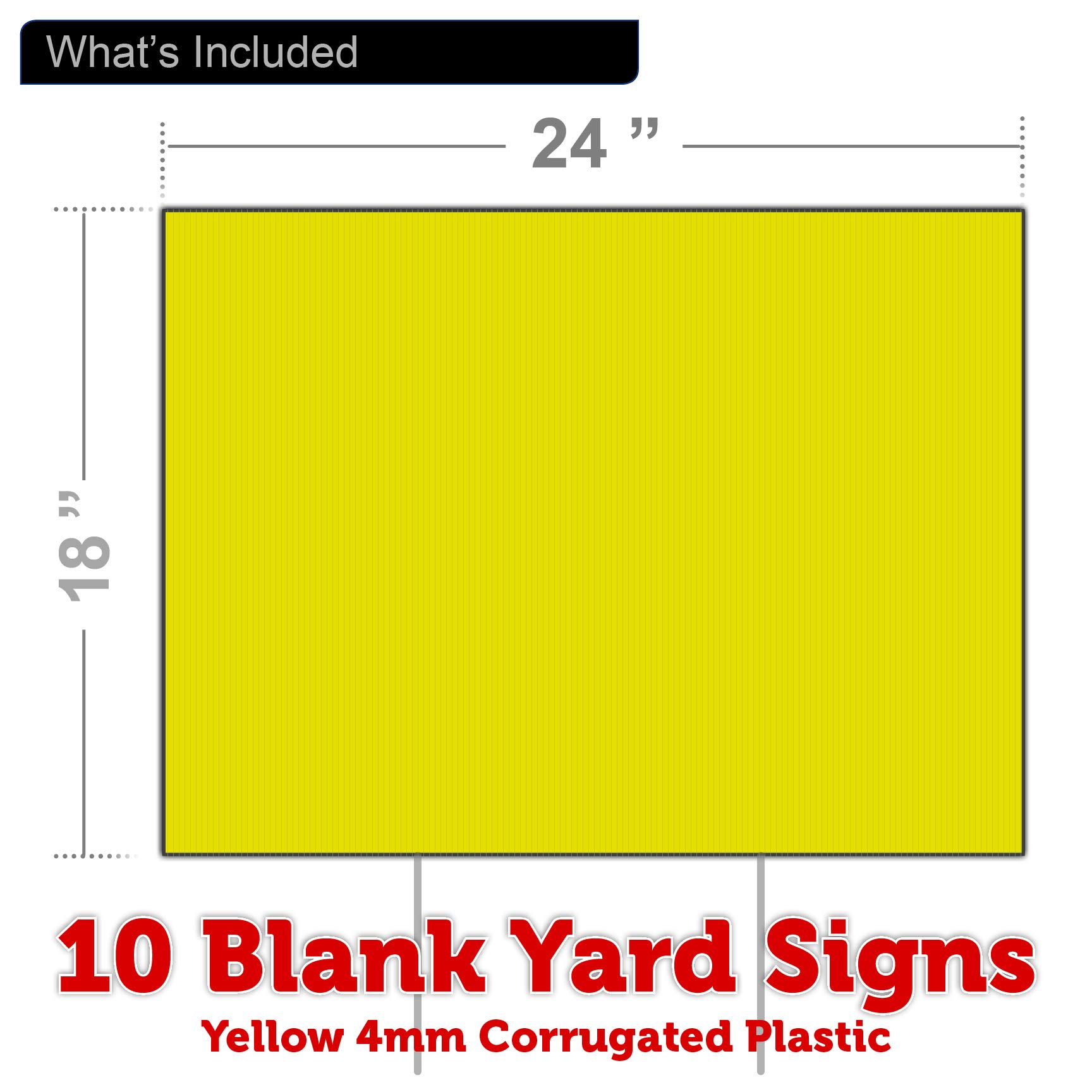Blank Yellow Yard Signs