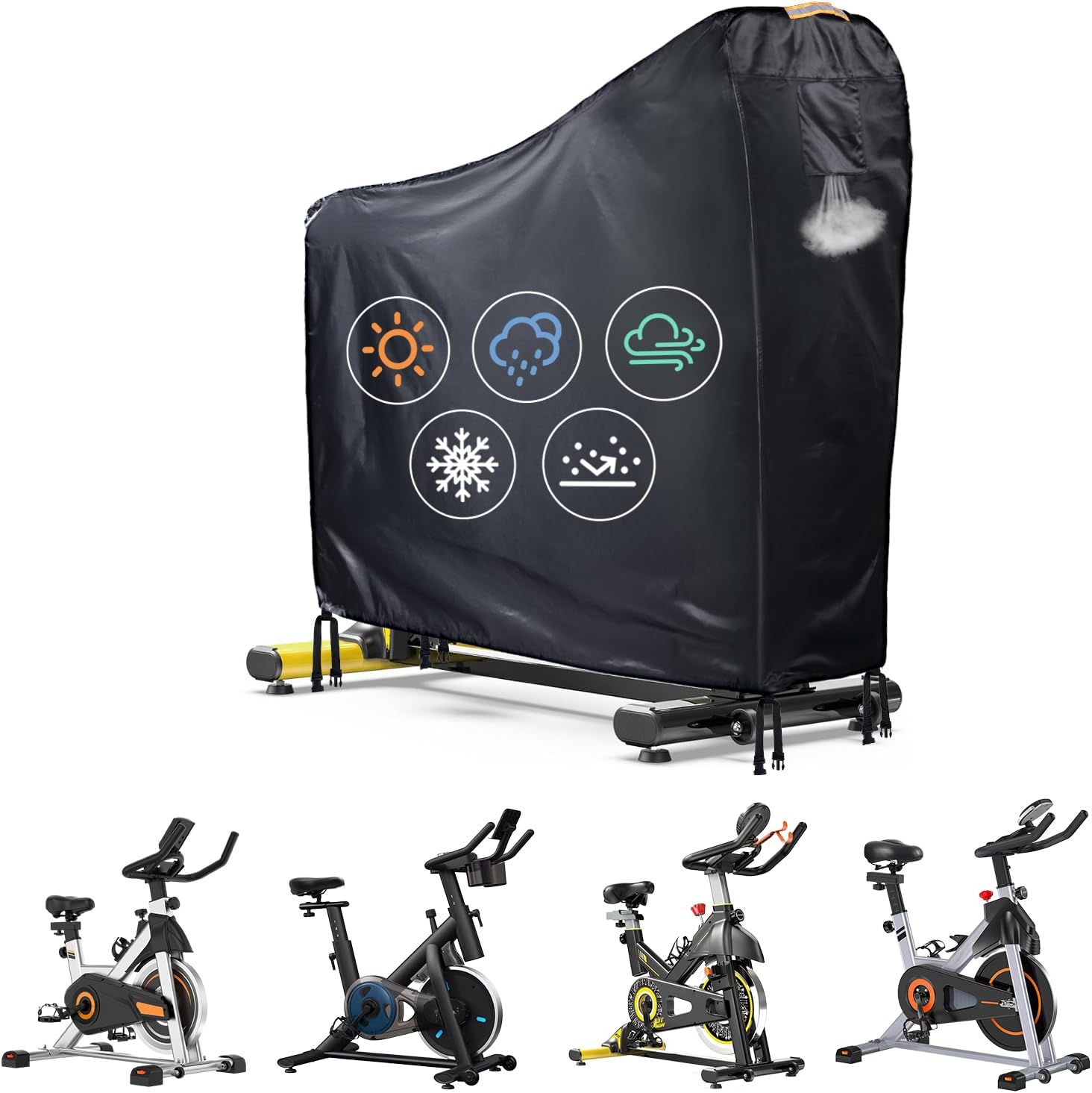 Amazon.com : Recumbent Stationary Bike Cover, Upright Indoor Cycling ...
