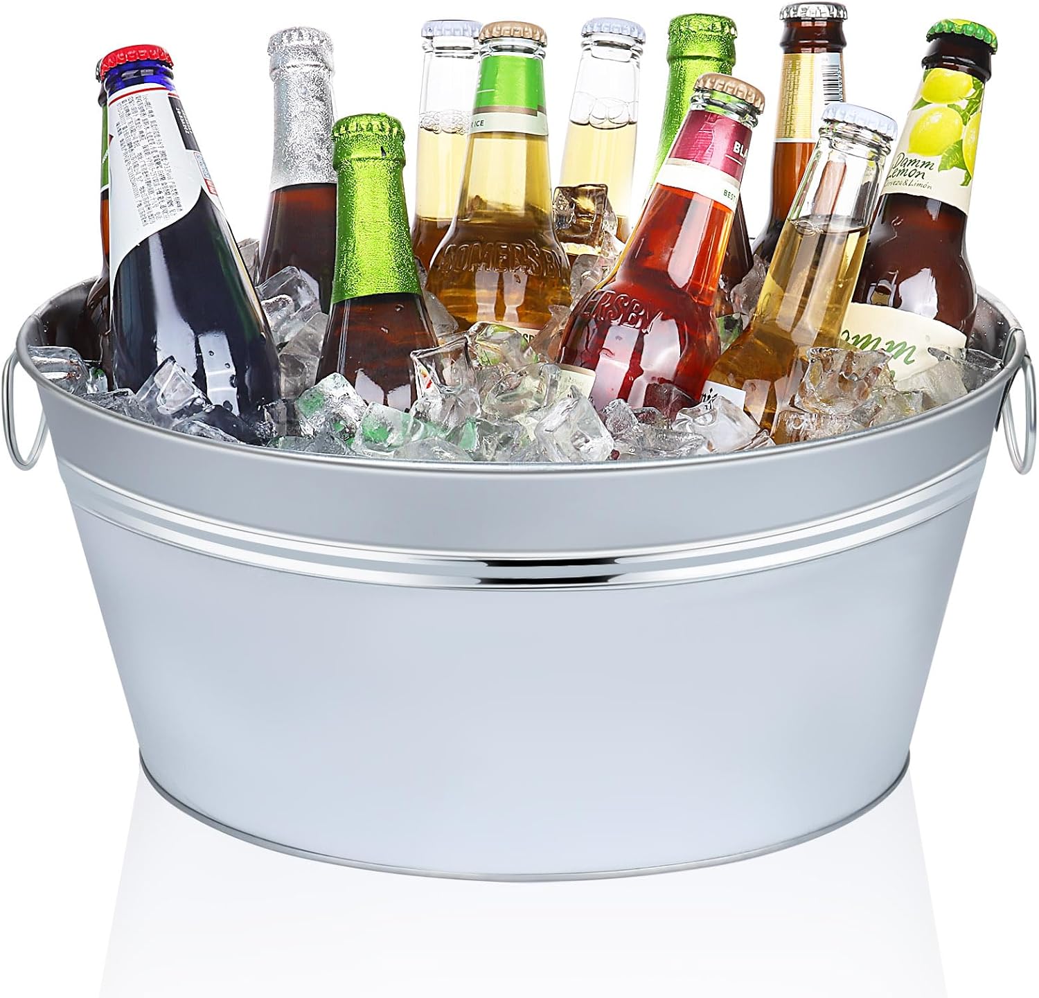 Amazon.com: Ice Buckets for Parties 3 Gallon Galvanized Beverage Metal ...