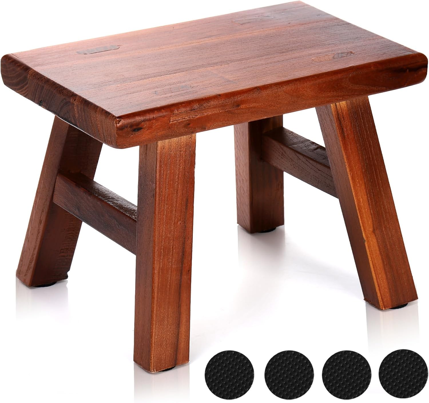 Amazon.com: Covzoe Wooden Step Stool, Solid Wood Milking Stool with Non ...