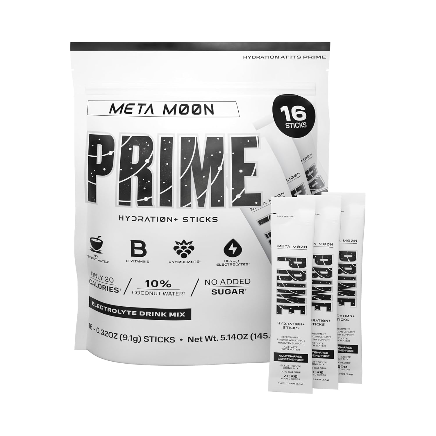 Amazon.com: PRIME HYDRATION+ Sticks META Moon | Hydration Powder Single ...