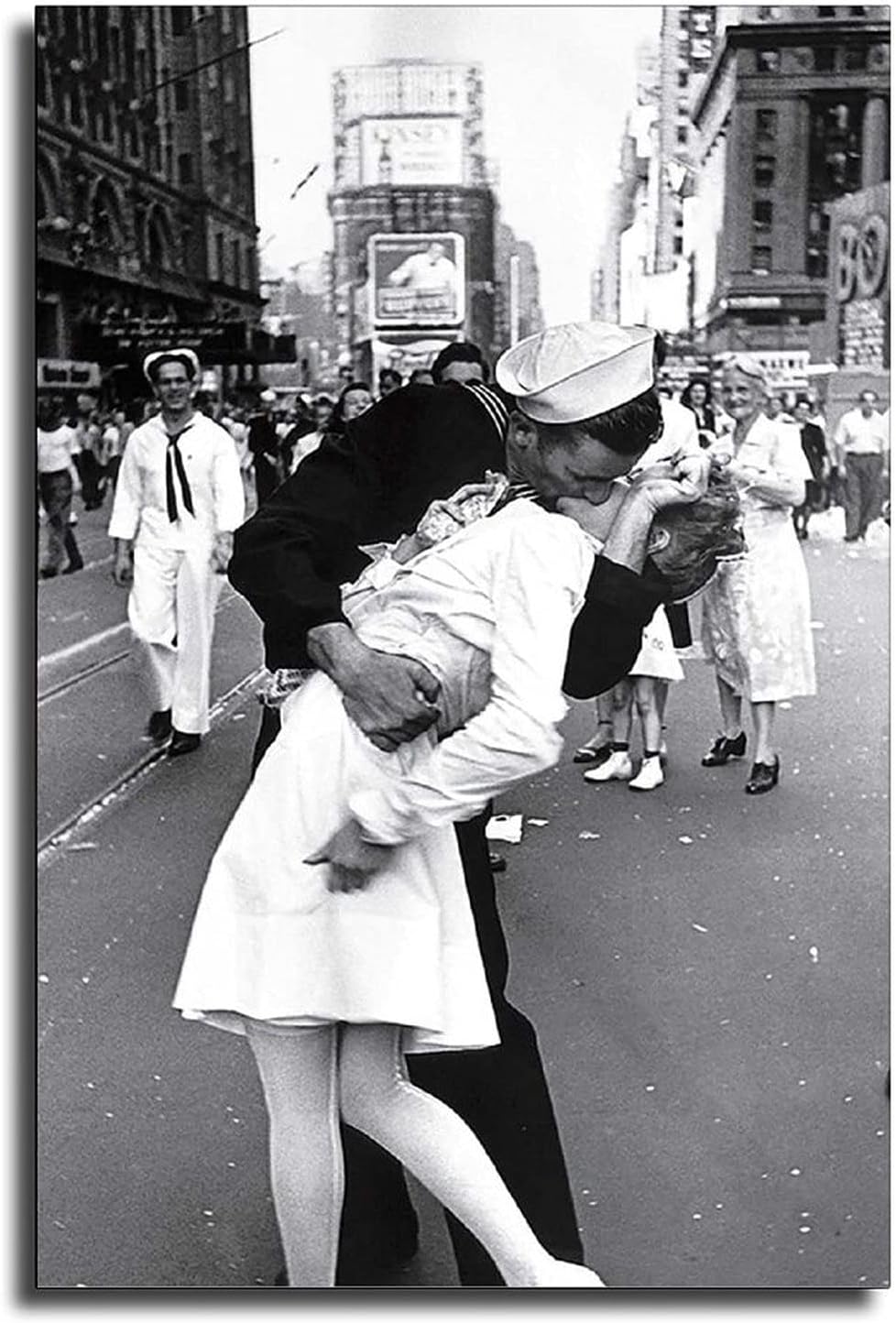 Amazon.com: Kissing on VJ Day - Times Square - August 14th, 1945 15x18 ...