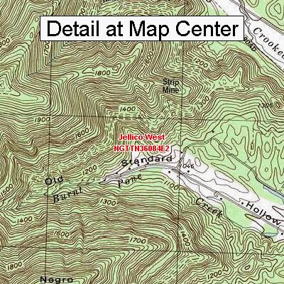 Amazon.com : USGS Topographic Quadrangle Map - Jellico West, Tennessee ...
