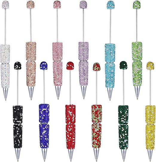 Amazon.com : YoehMongYo 12Pcs Glitter Beadable Pen，Full Rhinestone ...