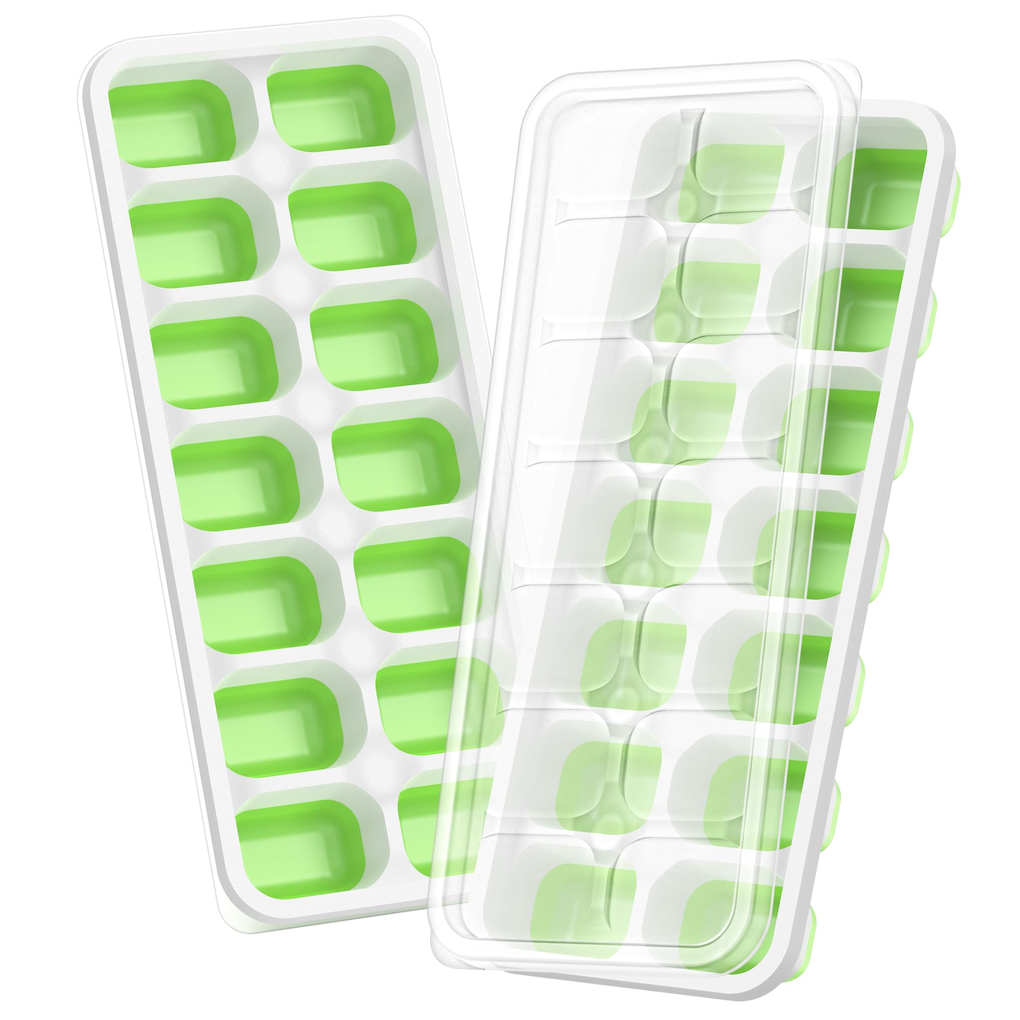 Amazon.com: ChefAide Ice Cube Tray with Lid, 2 Packs 28 Cubes Durable ...