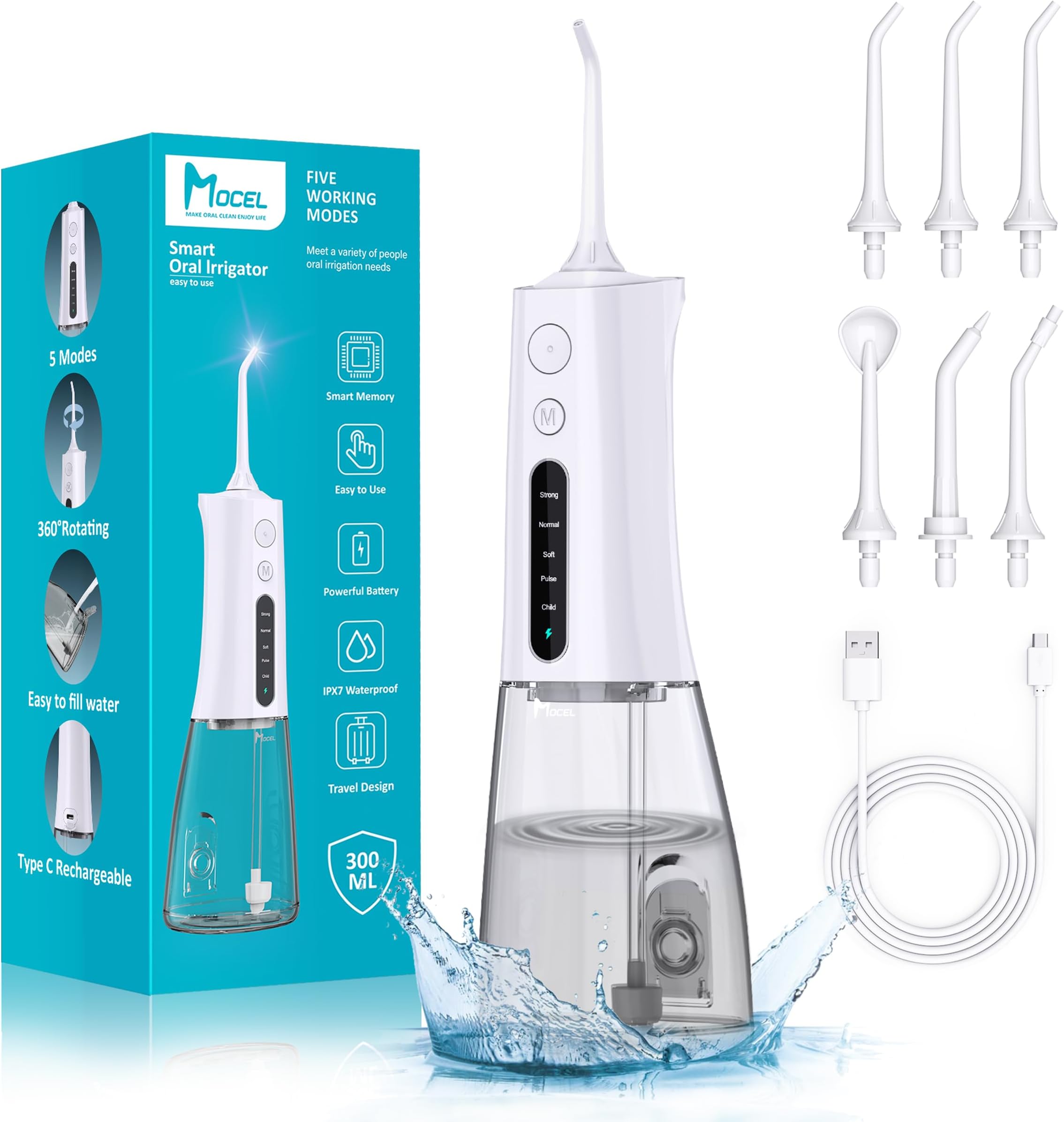 Amazon.com: Waterpik Cordless Select Water Flosser, Portable and USB ...