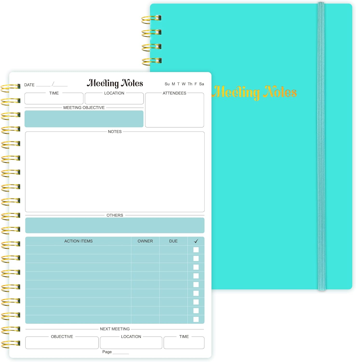 Amazon.com : LIMBJEY Meeting Notebook for Work with Action Items - B5 ...