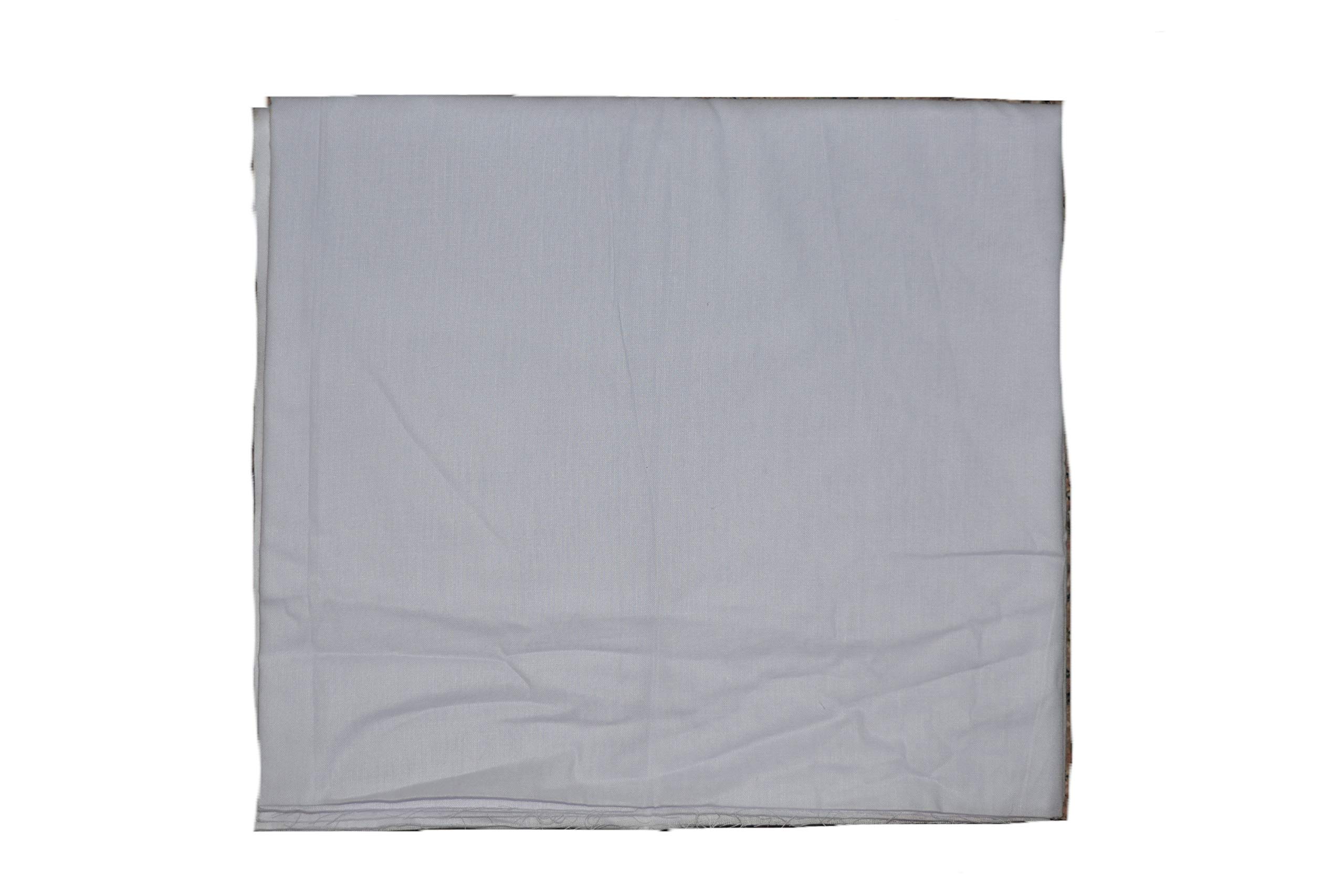 Quienz 100% Cotton Plain White Unstitched Fabrics 2 Meter Cloth ...