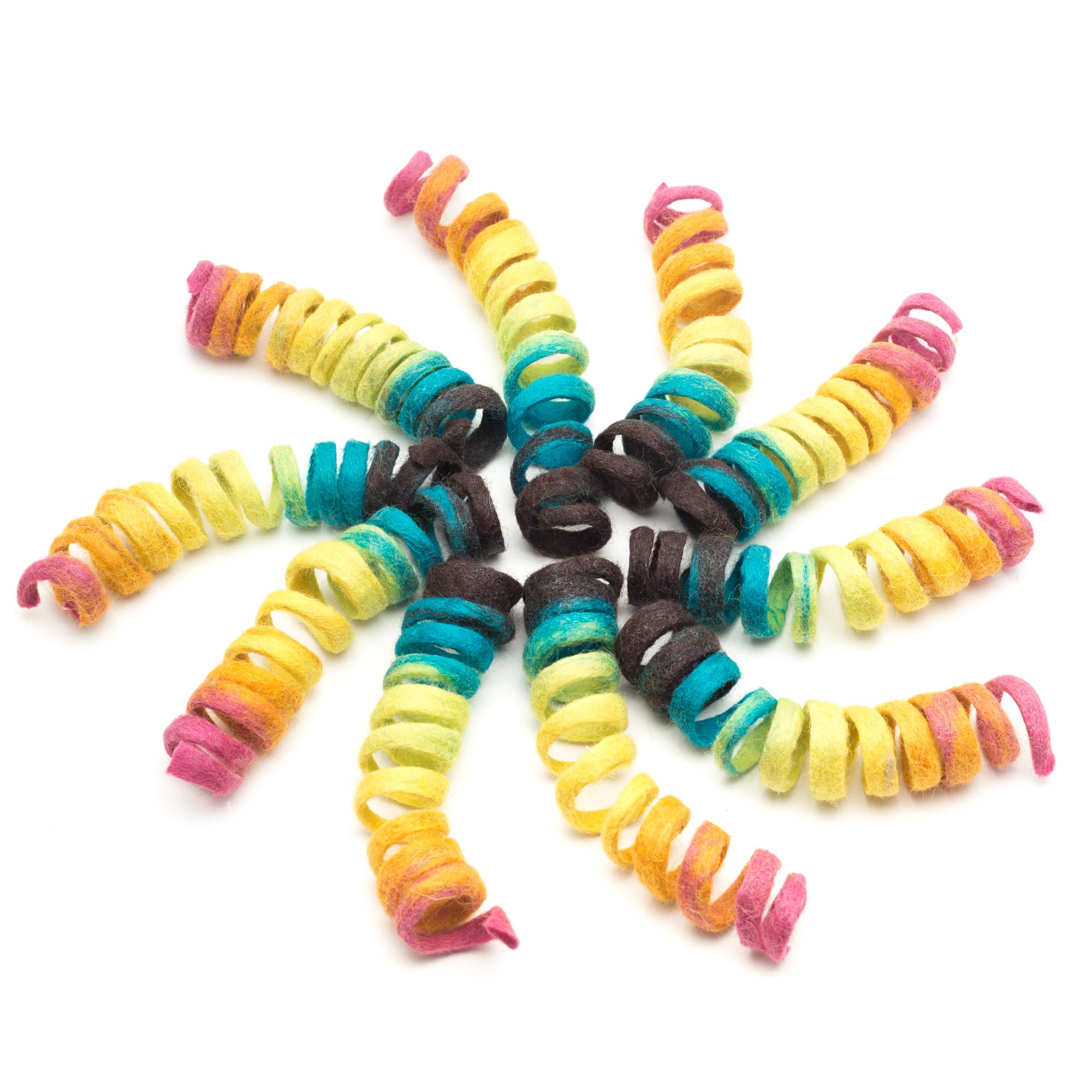 Amazon.com : Glaciart One Felt Mini Spring Cat Toy – 10 Pcs Soft Fuzzy ...