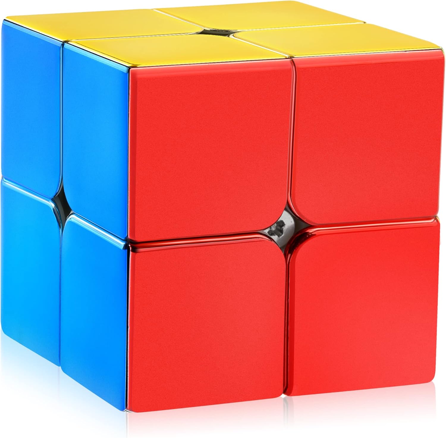 Amazon.com: D-FantiX Magnetic Mirror Reflective Stickerless Speed Cube ...