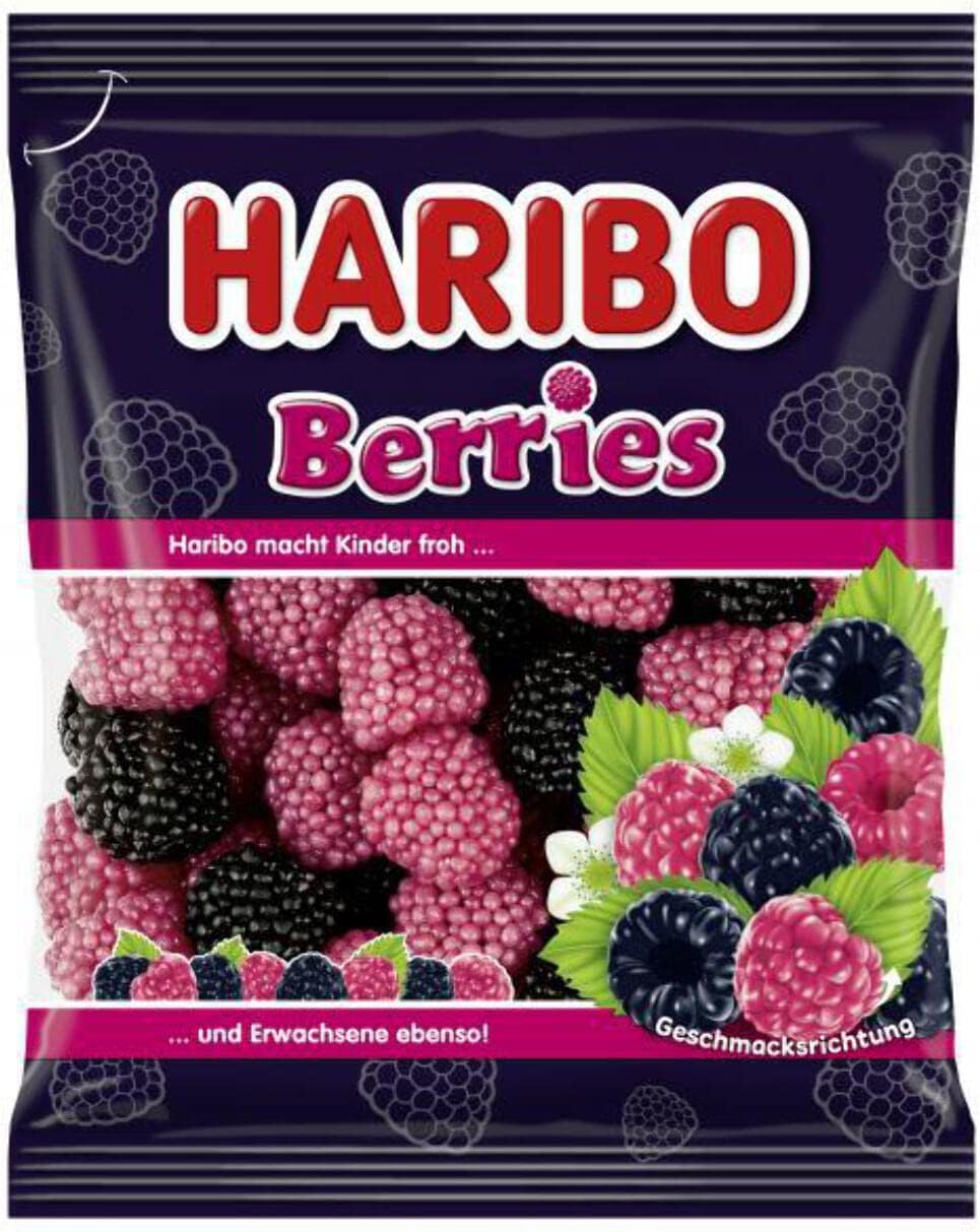 Haribo Berries, Gummy Bears, Fruit Gum, In Bag,175 g /6,17 Oz.(Pack of ...