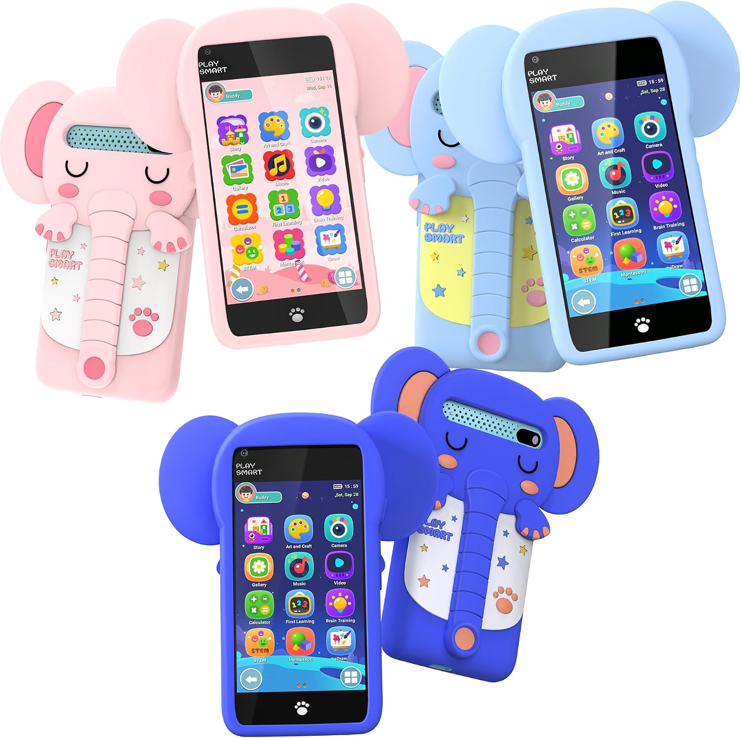 Amazon.com: MOMILLA Kids Toys Smart Phone, 3.97" Touchscreen Toddlers ...
