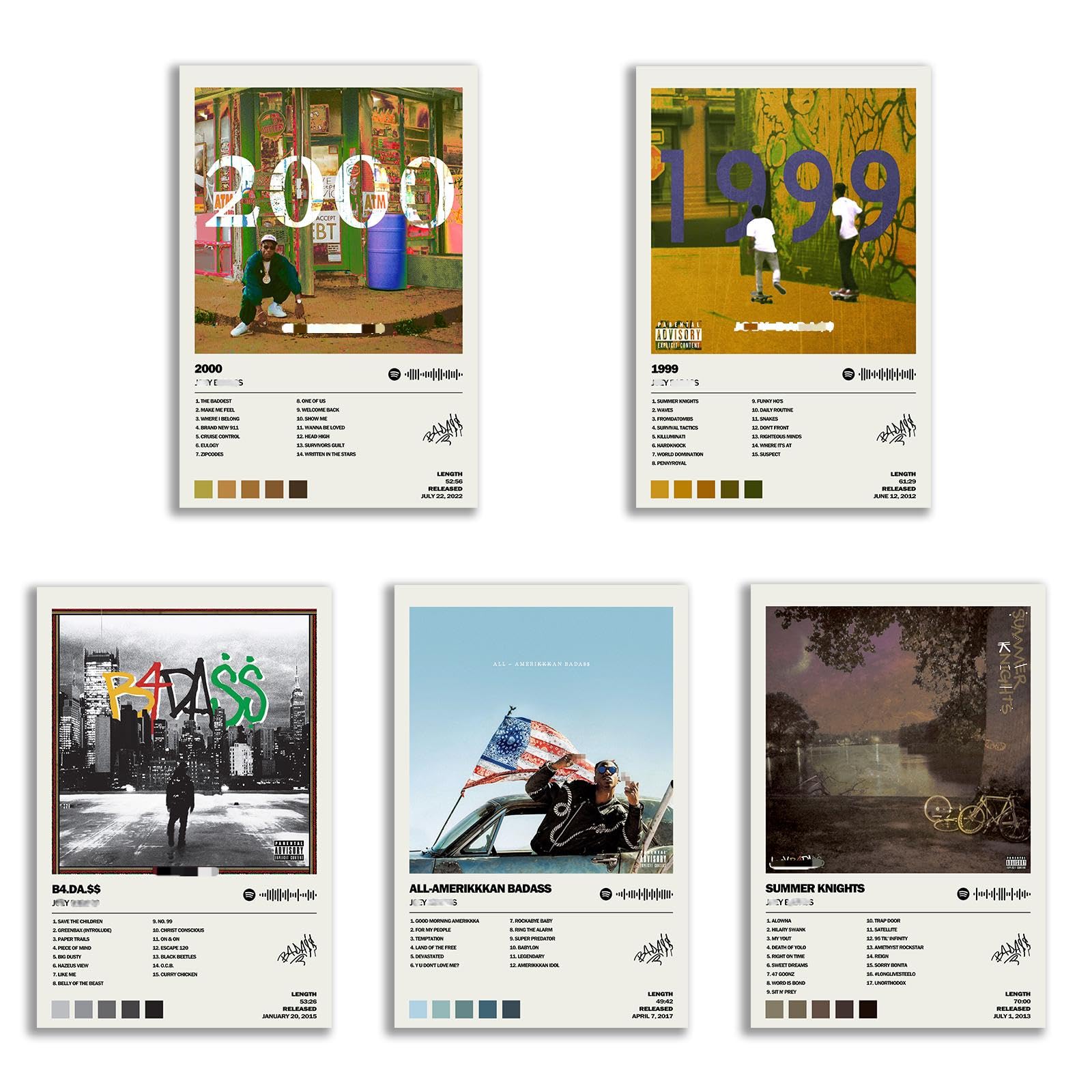 Amazon.com: MISTRARA Joey Poster Badass Album Cover Limited Edition ...