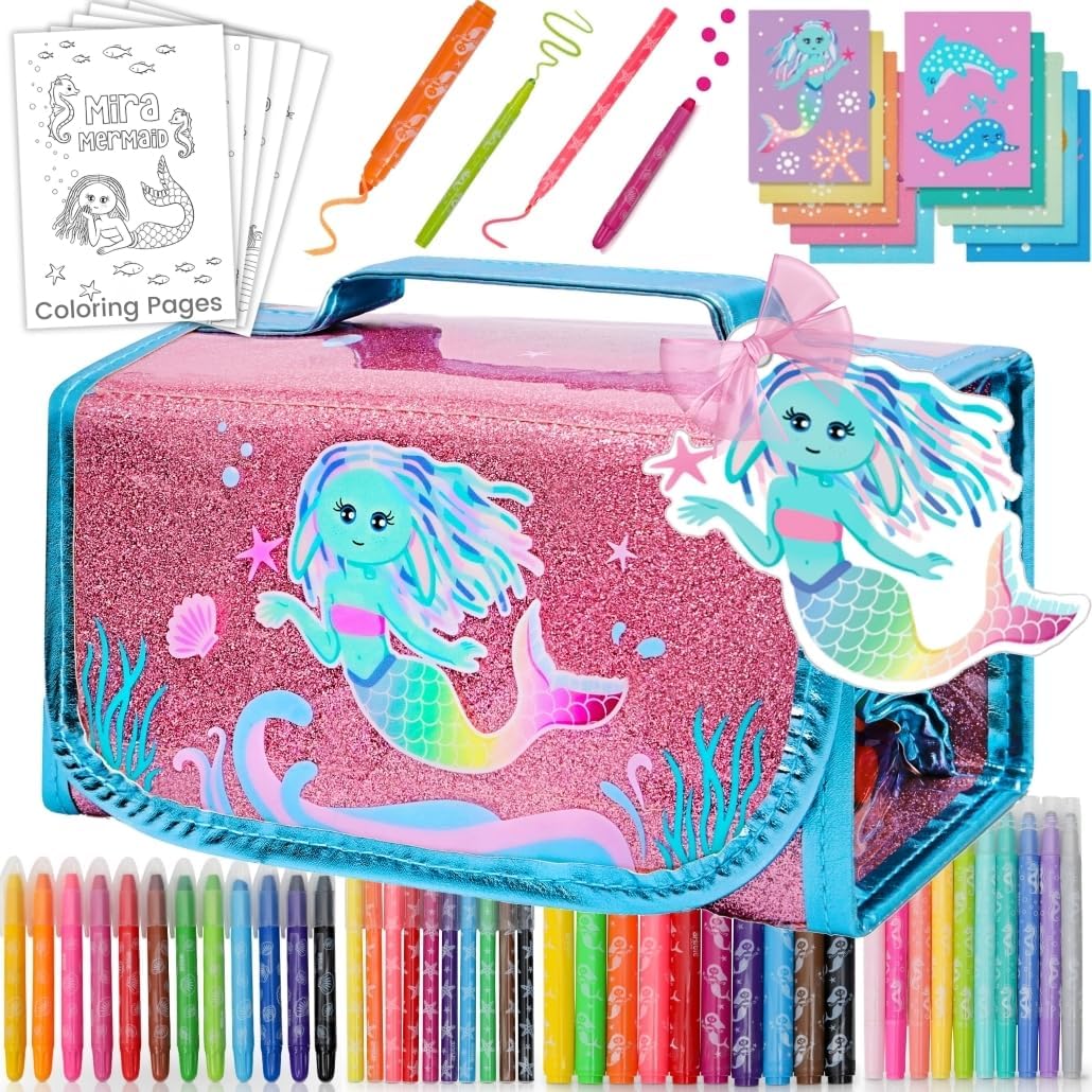 Amazon.com: Scented Markers For Kids - Art Kits for Kids 6-9 - Mermaid ...