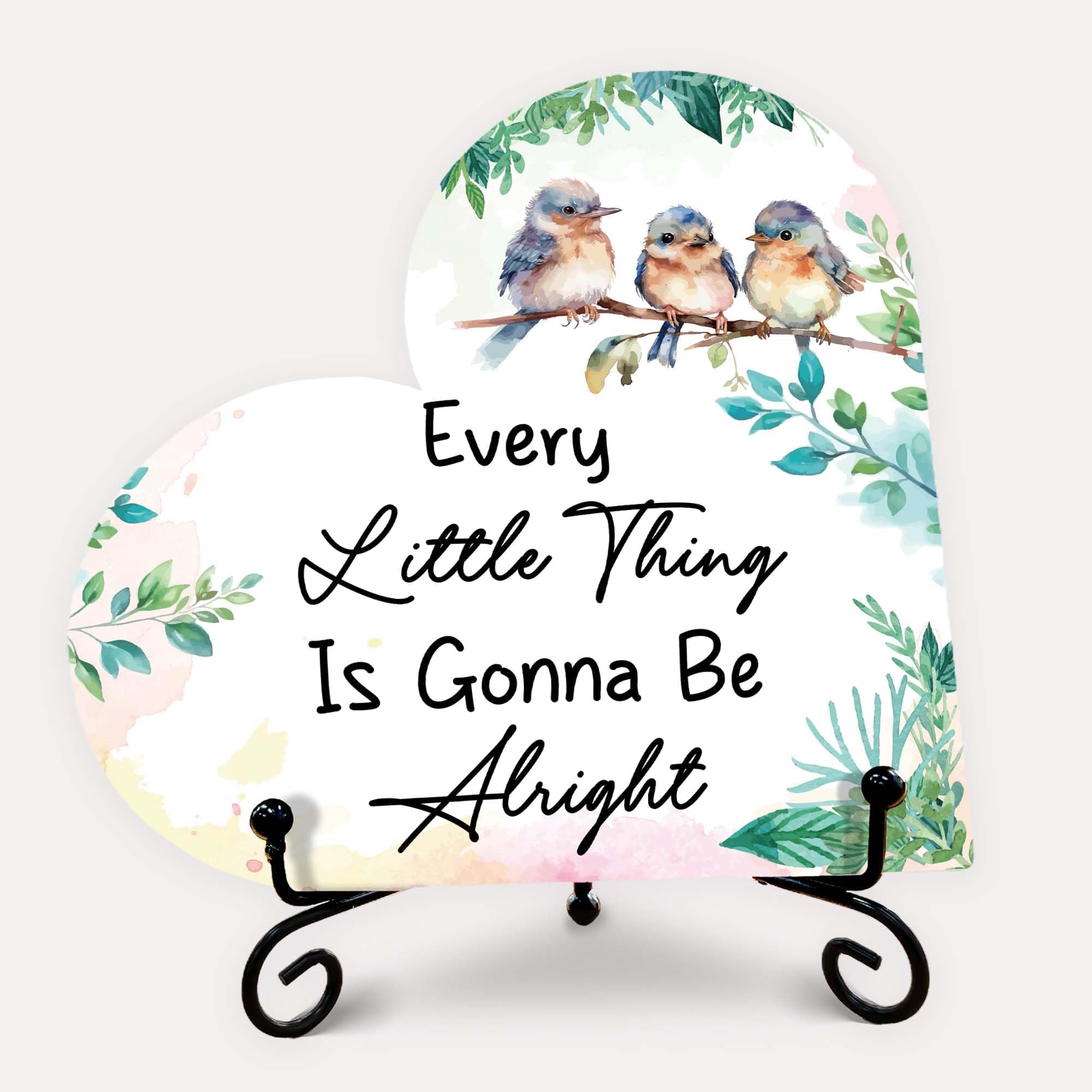 Amazon.com: 5" Wooden Sign Gift With Iron Stand-Every Little Thing Is ...