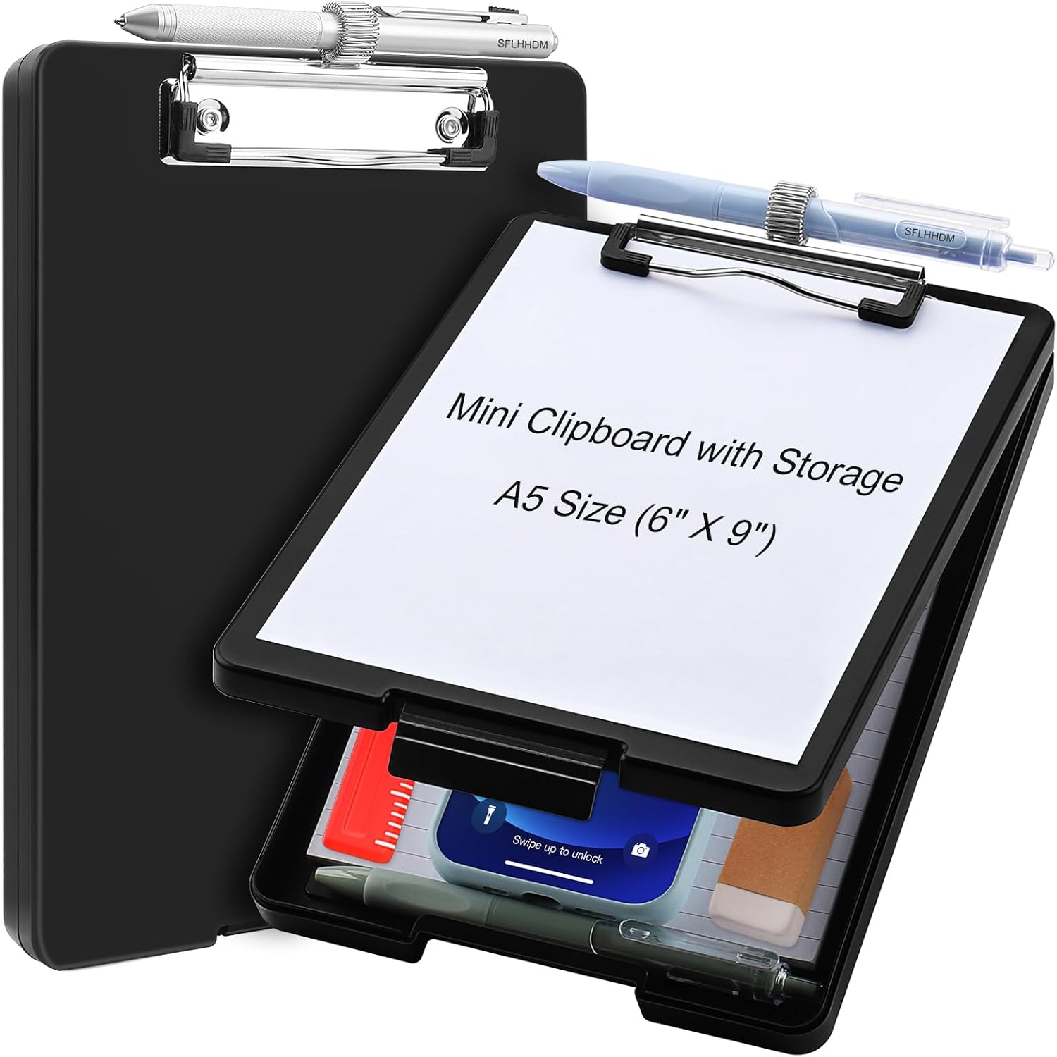 A5 Clipboard with Storage,Storage Clipboard with Pen Holder for Office ...