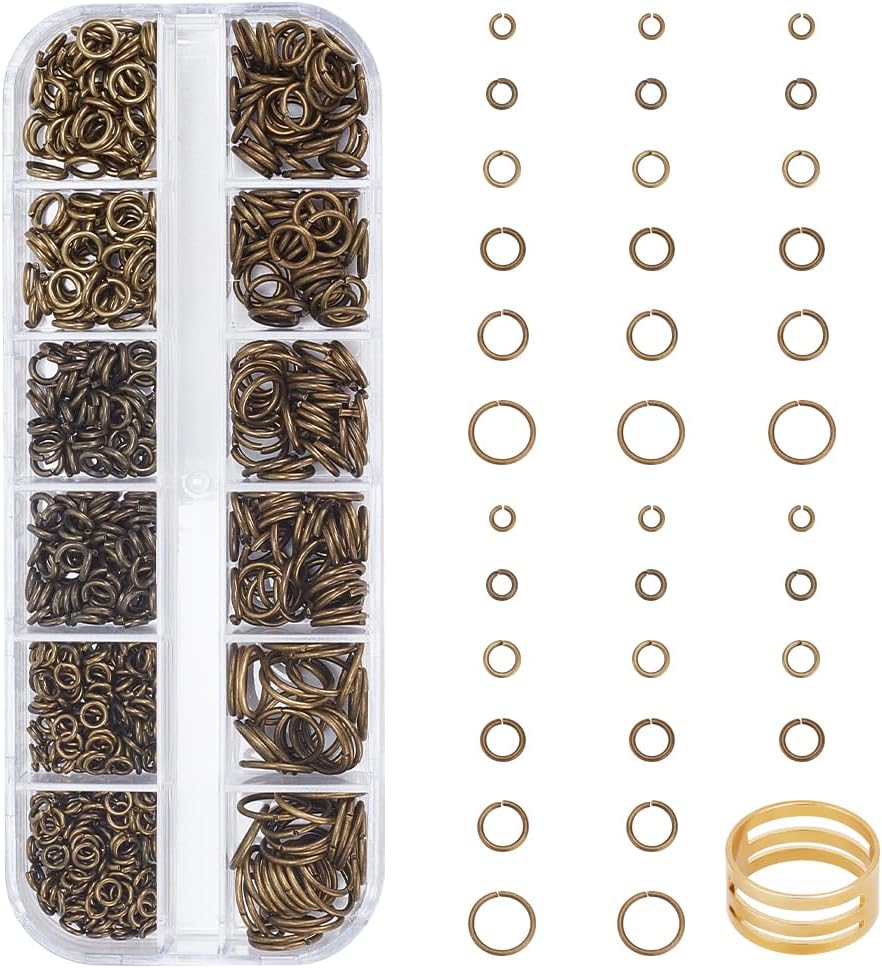 Amazon.com: Handyman Crafts Jump Rings Kit With1000PCS Open Jump Rings ...