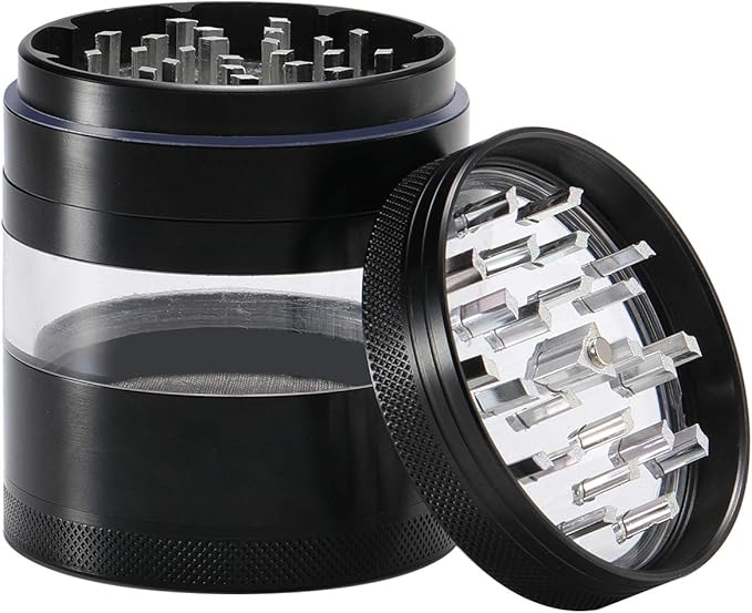 DCOU Large Aluminum Spice Herb Grinder Plant Grinder with Magnetic Lid ...