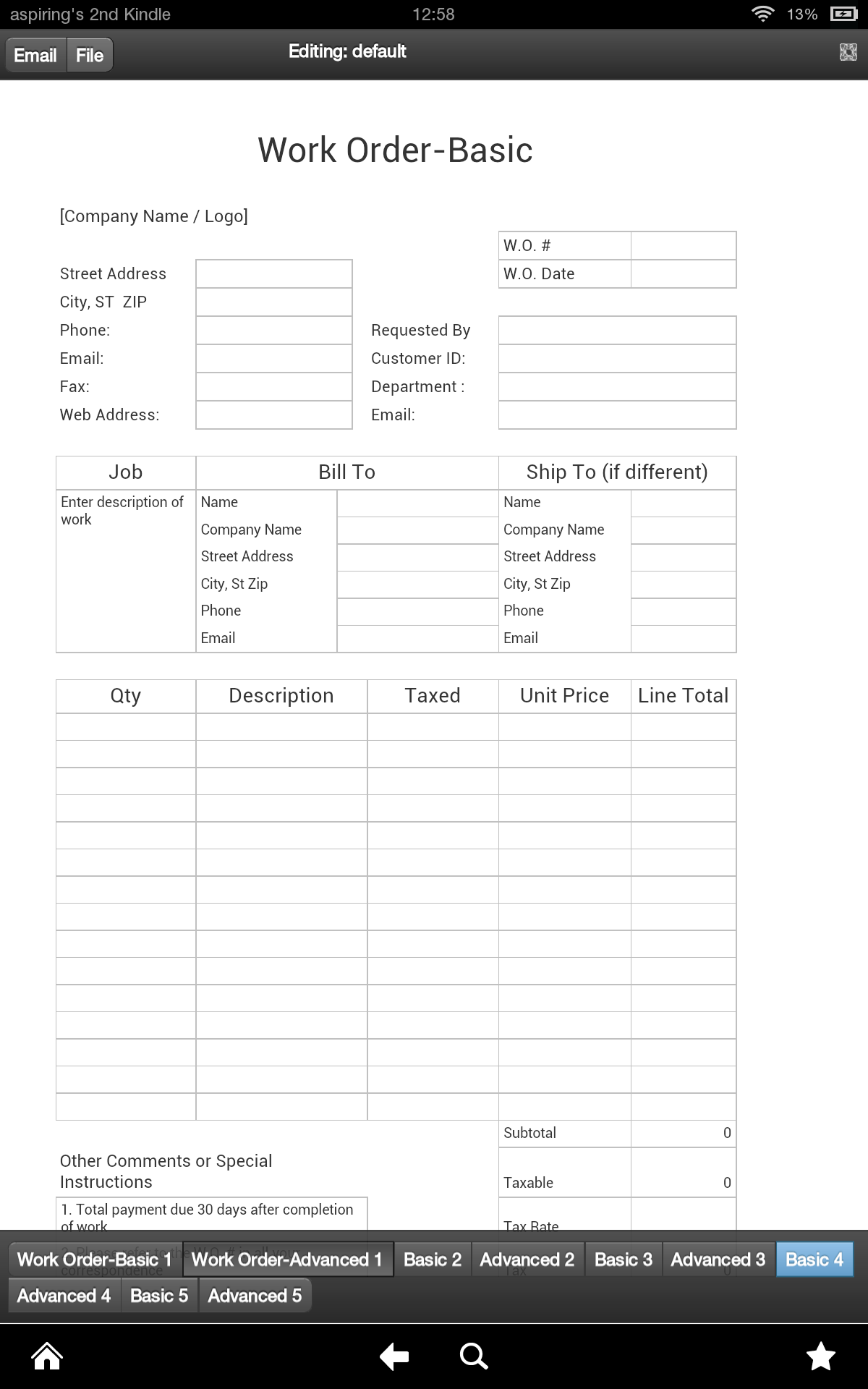 Work Order - App on Amazon Appstore