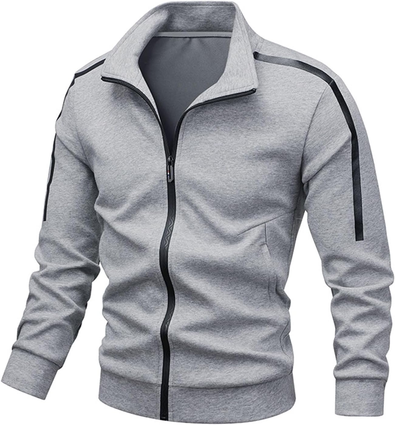 Men's Full Zip Fleece Short Jacket Half Jacket For Men Windbreaker ...