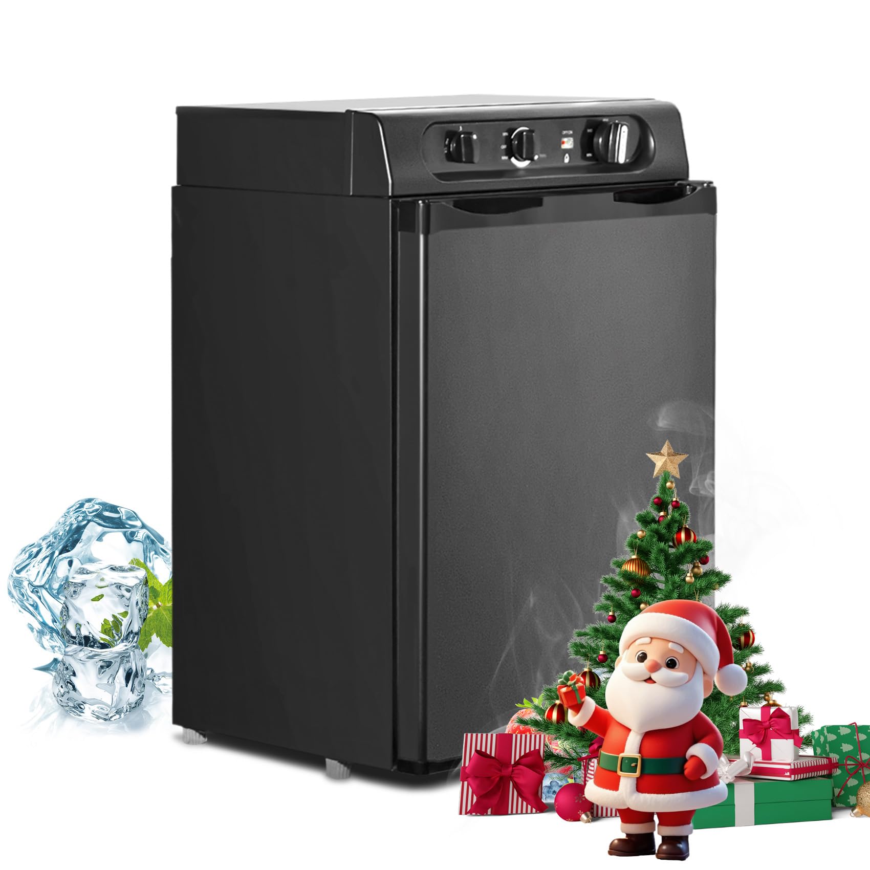 Techomey 3 Way Fridge 60L, Gas Fridge Camping 12V 240V LPG, 3 Way ...