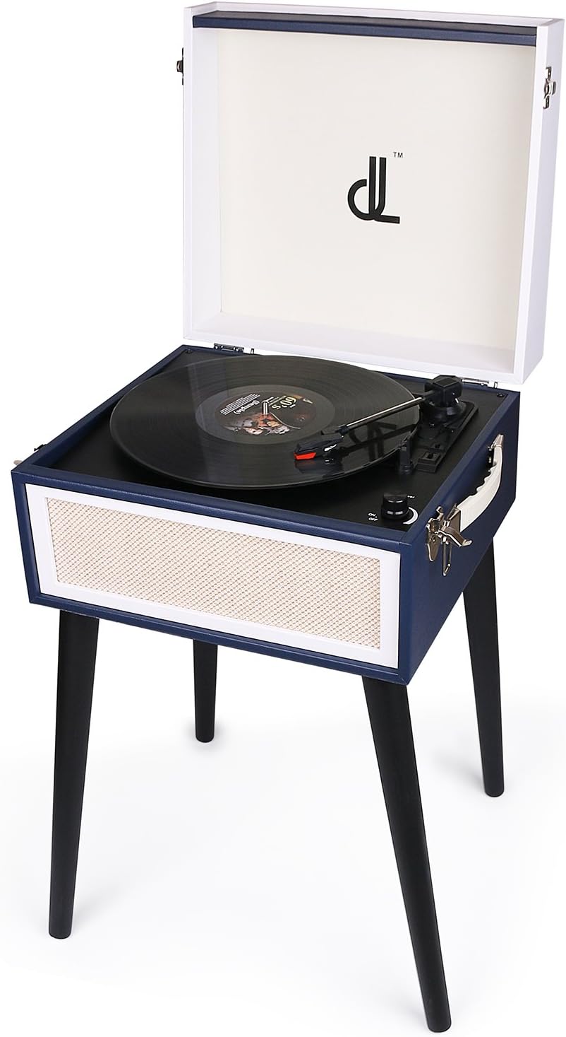 Amazon.com: Vintage Turntable-Vinyl Record Player,D&L 3 Speed Portable ...