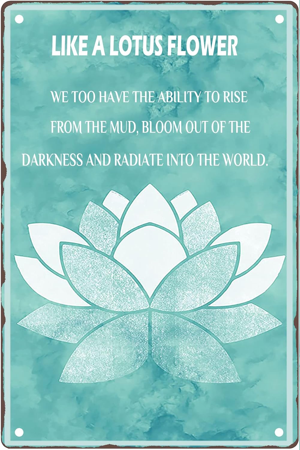 Amazon.com: Like a Lotus Flower Tin Sign Funny Signs Metal Poster ...