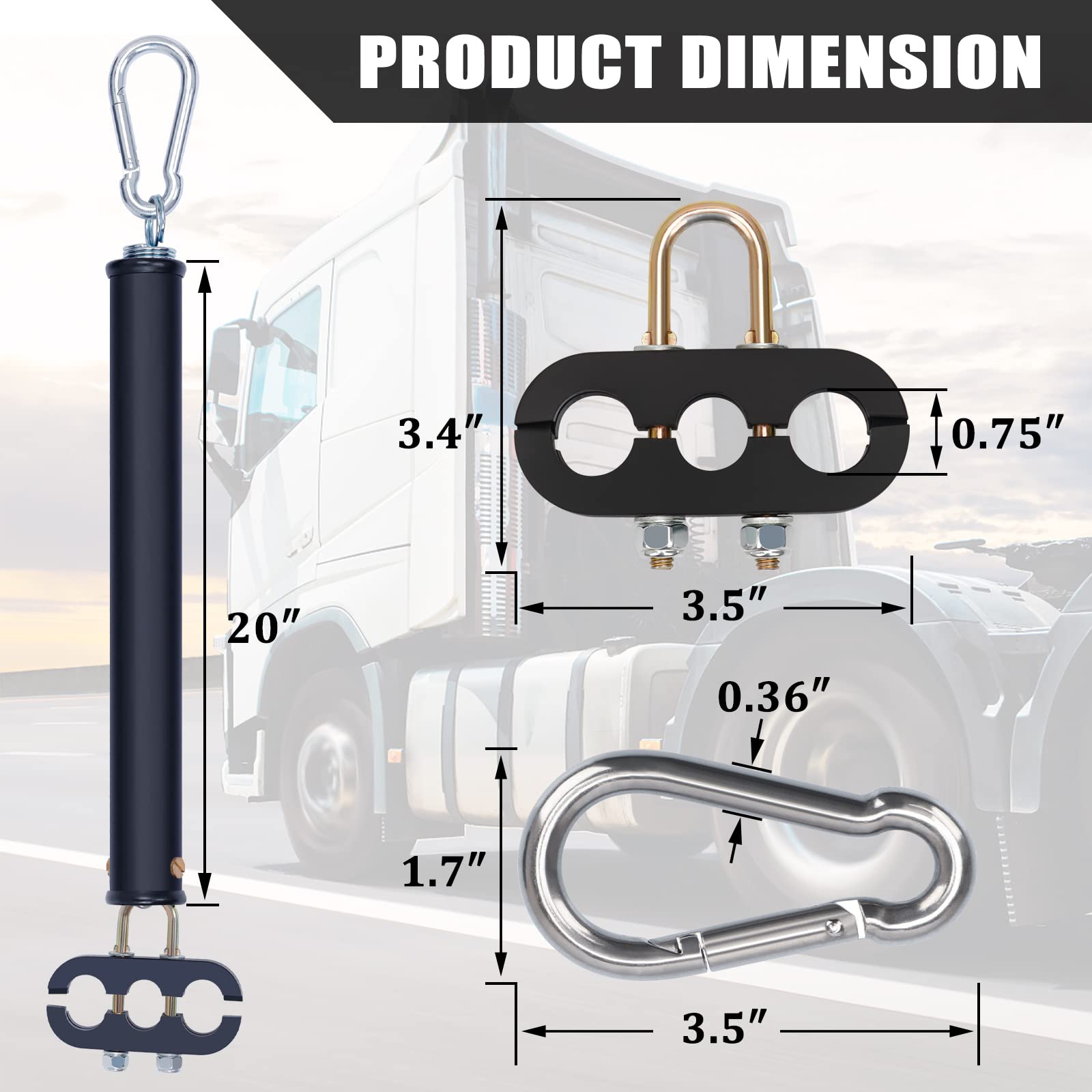 Snapklik.com : Cheemuii 20" Single Tender Spring Kit Heavy Duty ABS Air ...