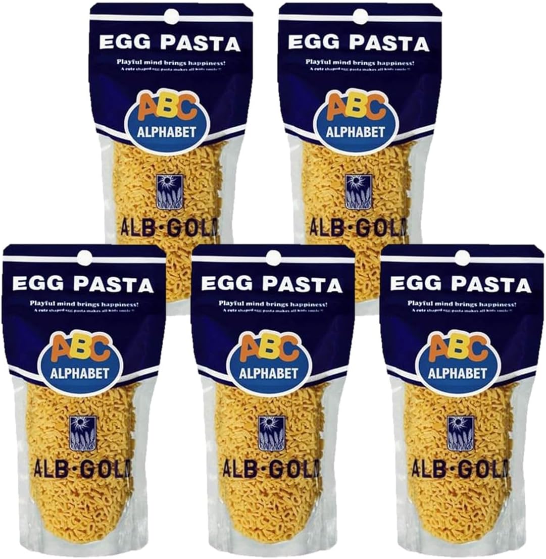 Amazon.co.jp: アルファベットパスタ 5袋セット アルボ ゴルド ABCパスタ EGG PASTA ABC ALPHABET ...