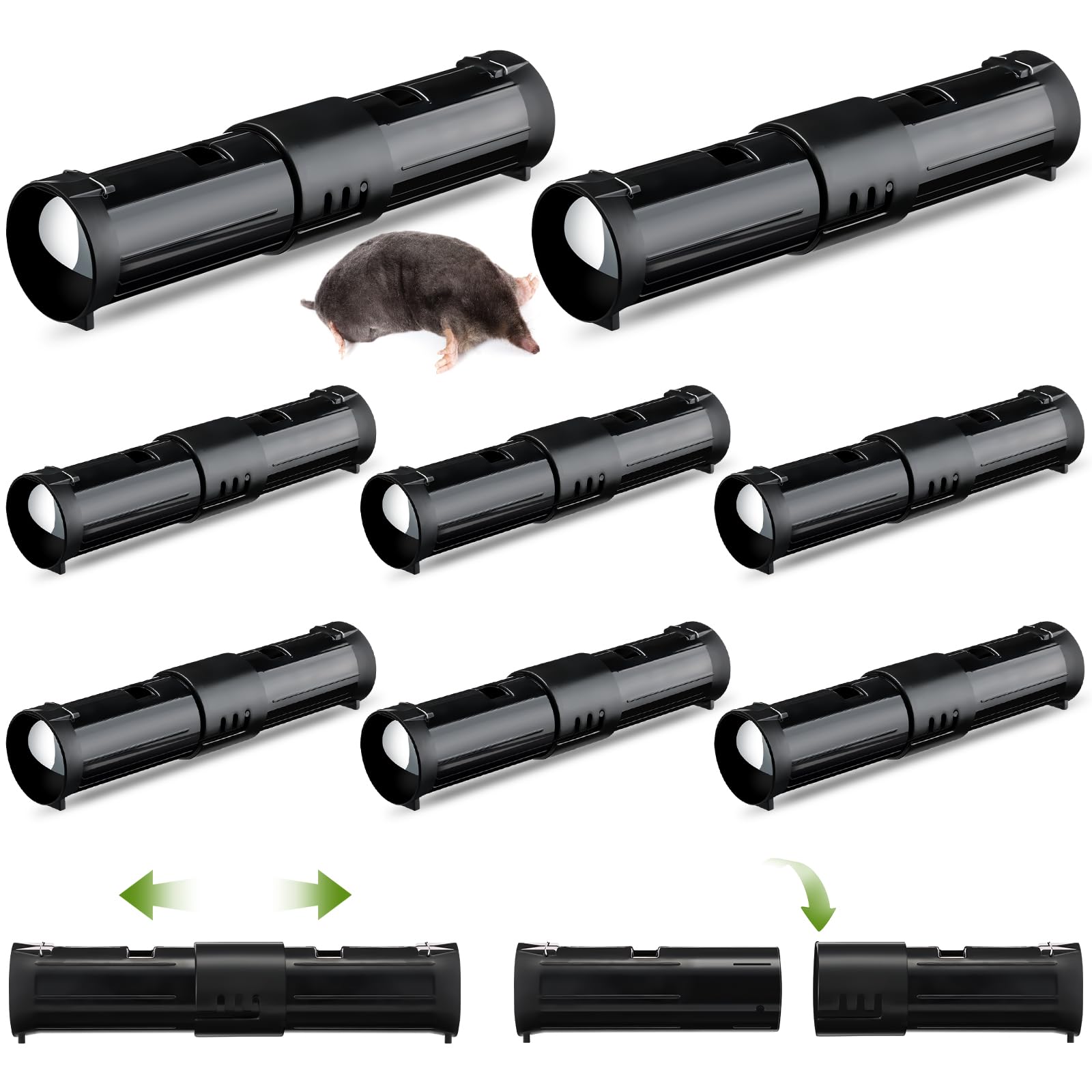 Amazon.com : Qualirey 8 Pcs Adjustable Mole Traps for Lawns Mole Gopher ...