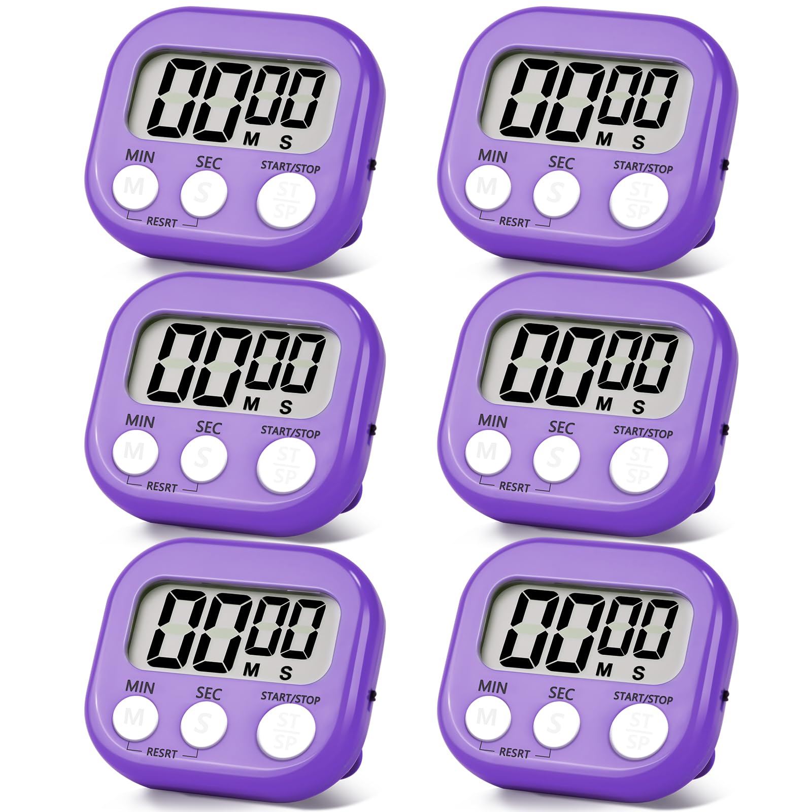 Amazon.com: Timers 6 Pack Digital Kitchen Timer Magnetic Digital Timer ...